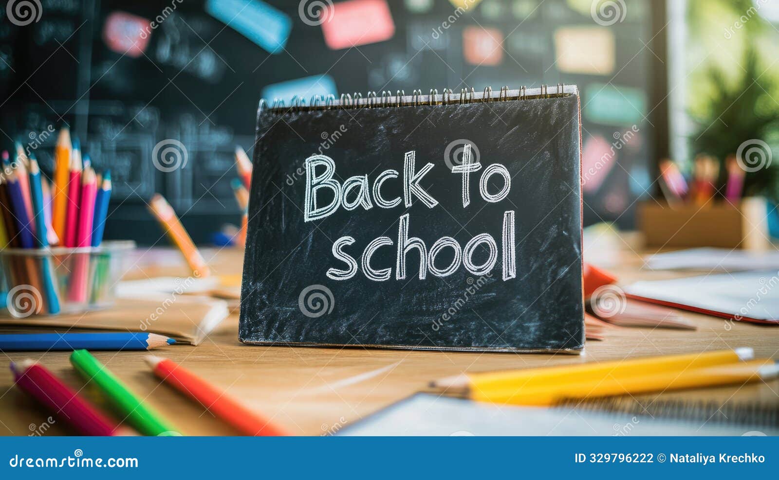 Welcome Back To School Chalkboard Sign Featuring an Array of School ...