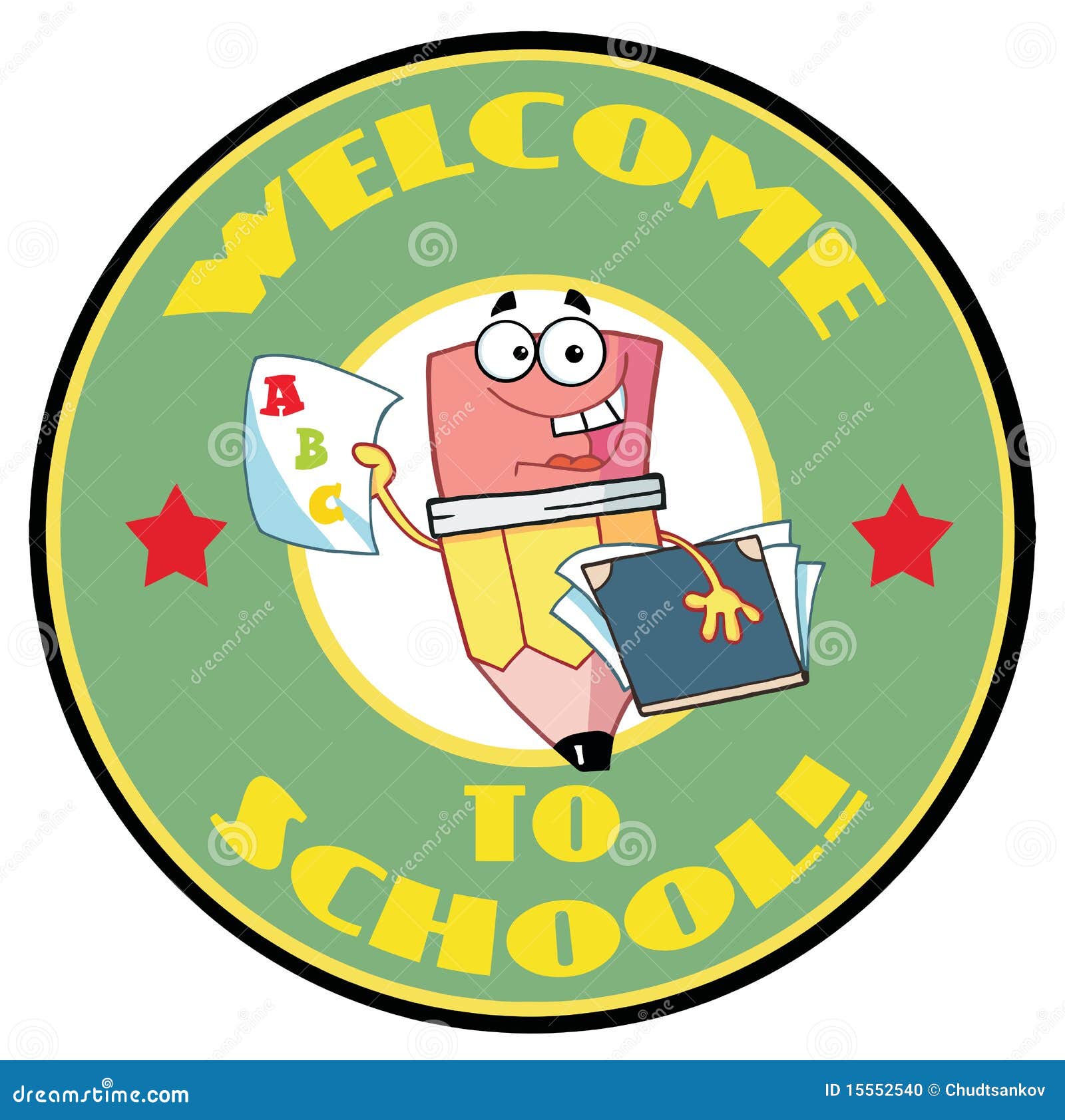Welcome Back To School Circle Stock Vector - Illustration of color ...