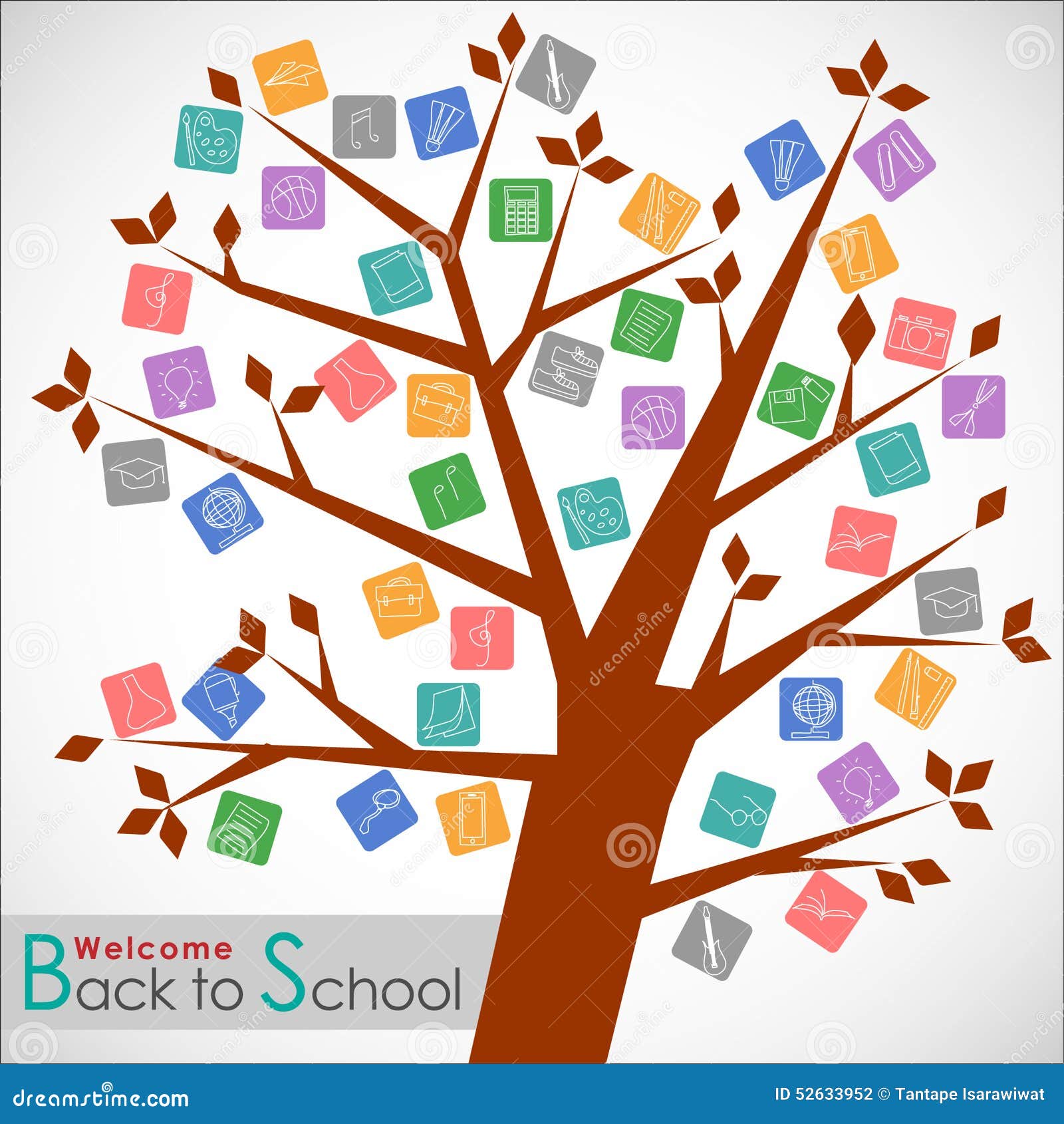 Abstract of Welcome Back To School Vector Background Design. Stock ...