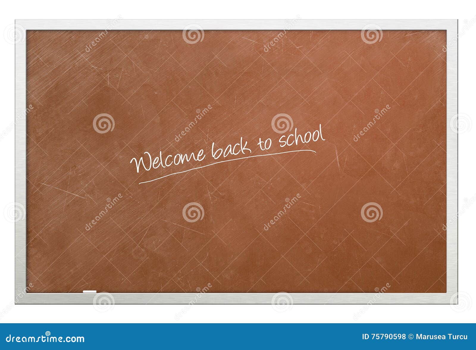 Welcome Back To School Written on Chalkboard Stock Photo - Image of ...