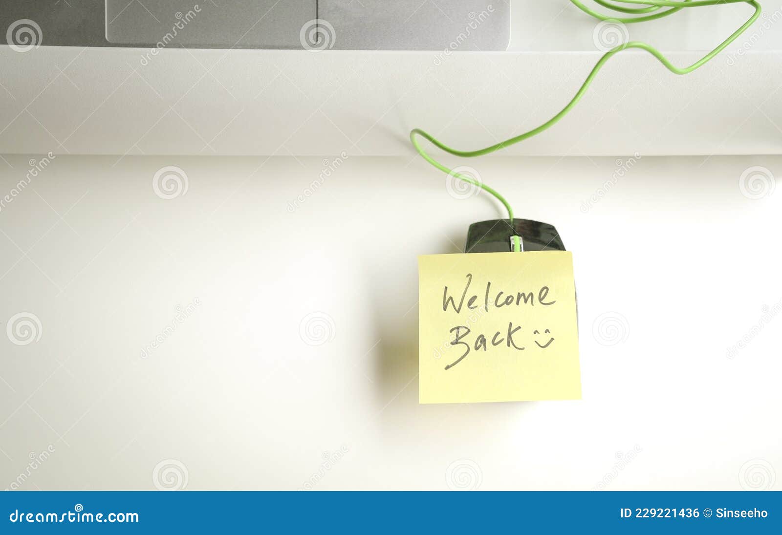 Welcome back to work stock photo. Image of smiley, notice - 229221436