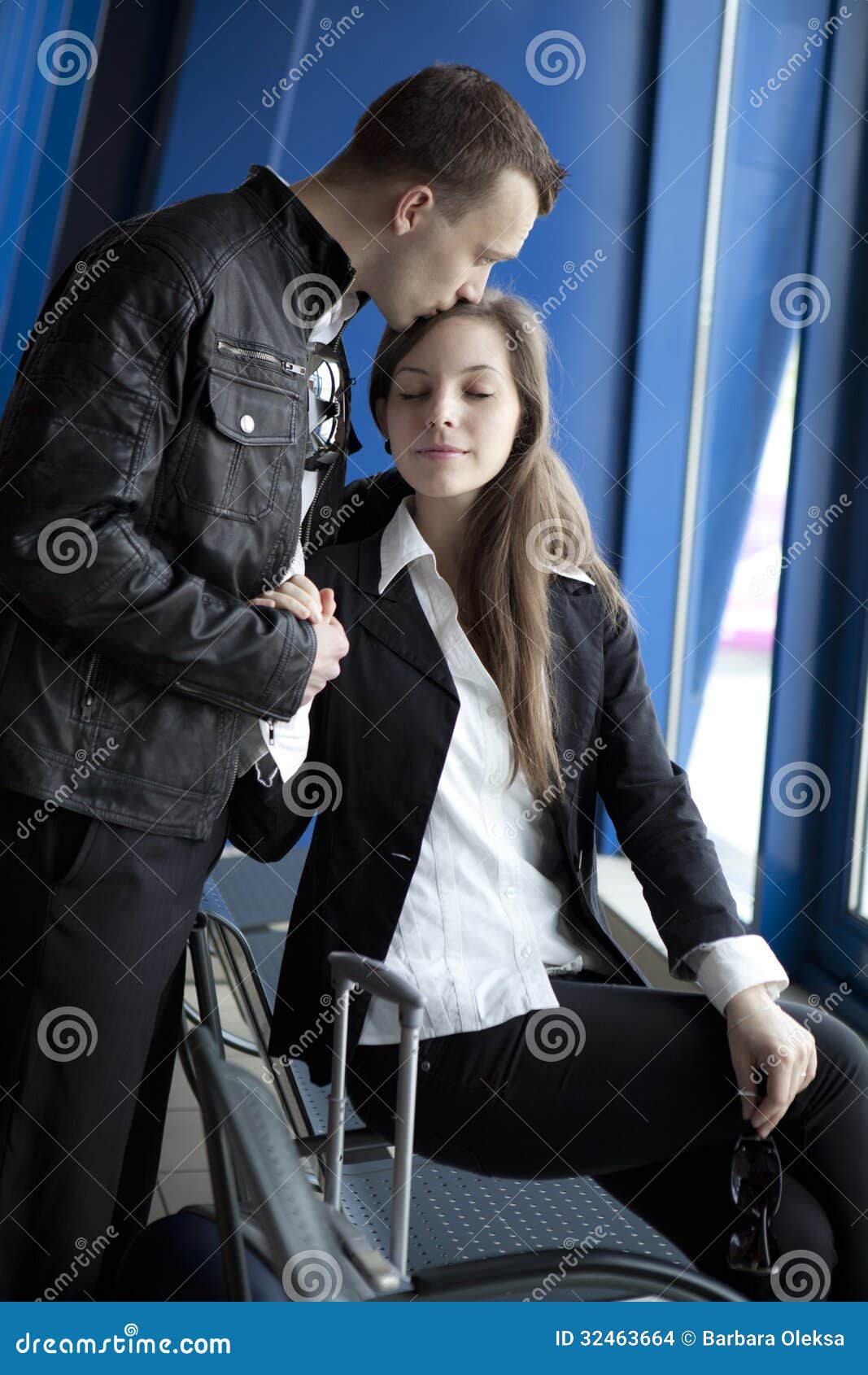 Welcome back! stock photo. Image of dating, airport, kissing - 32463664