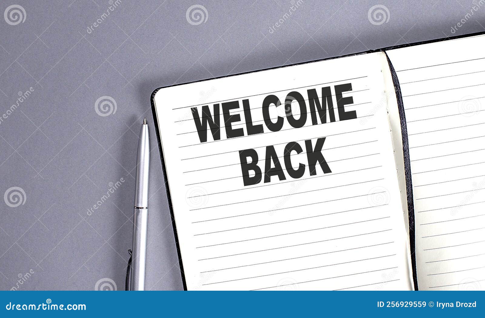 WELCOME BACK Word on the Notebook with Pen Stock Image - Image of ...