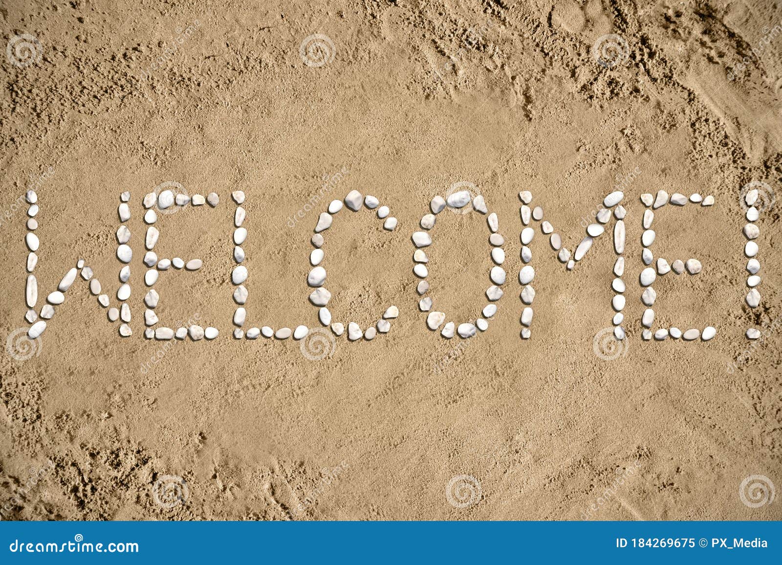 Welcome - Beach, Sand, Stones Stock Image - Image of stone, summer ...