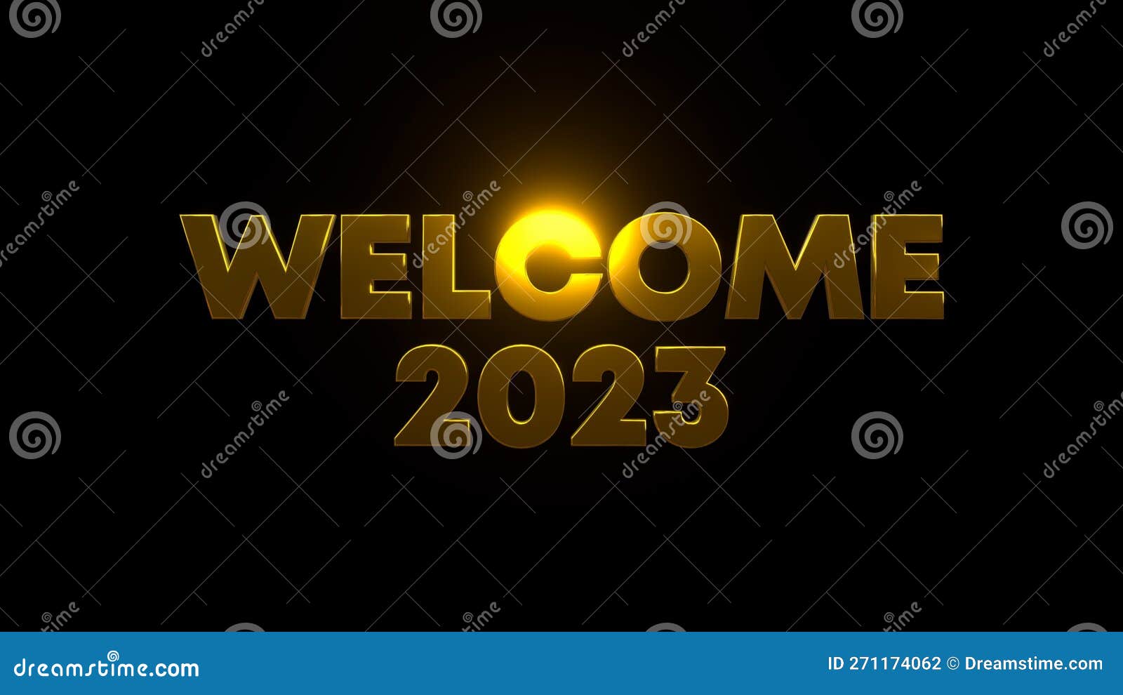 WELCOME 2023 on Black Background Stock Illustration - Illustration of ...
