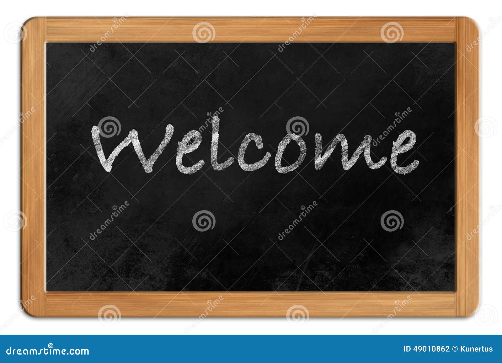 Welcome on a Blackboard stock photo. Image of welcome - 49010862