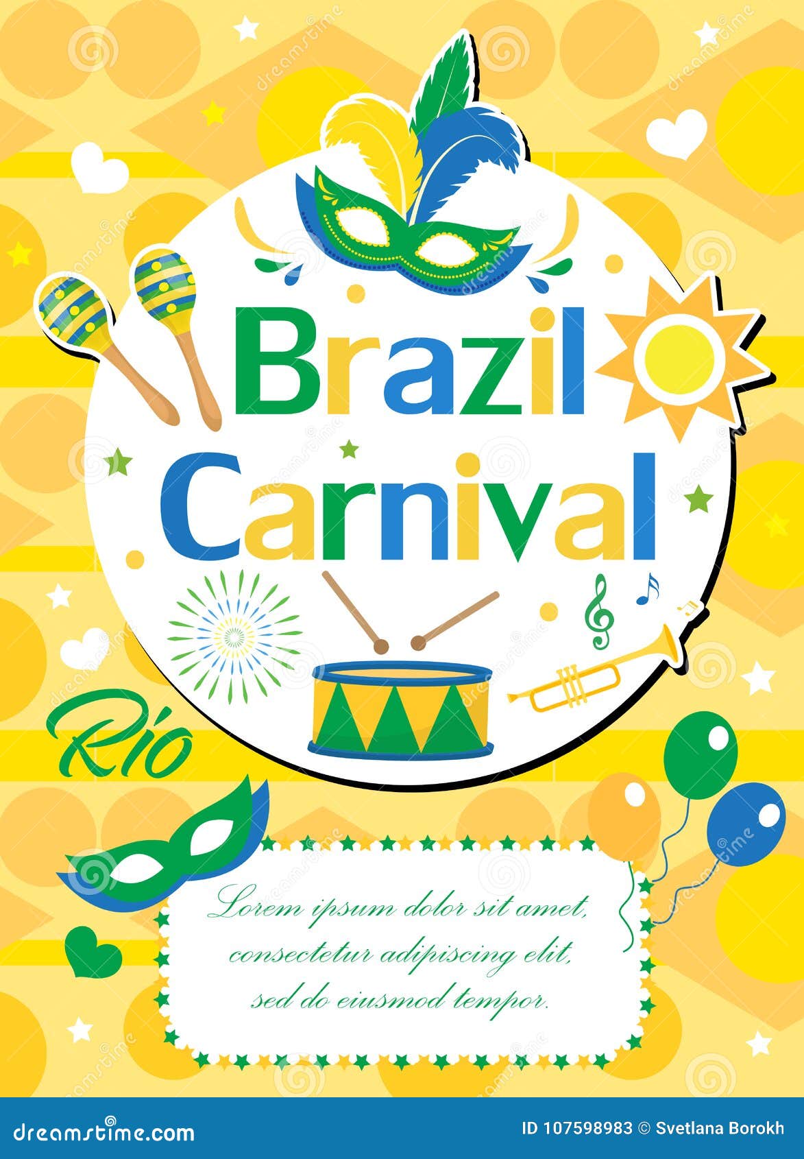 Welcome To Brazil Poster Stock Illustration 83952235