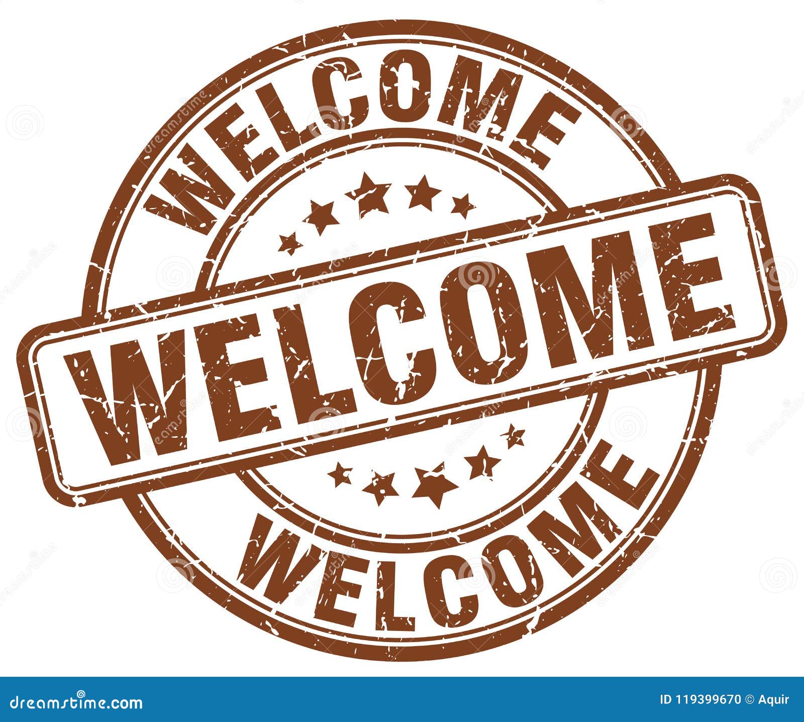 Welcome brown stamp stock vector. Illustration of grunge - 119399670