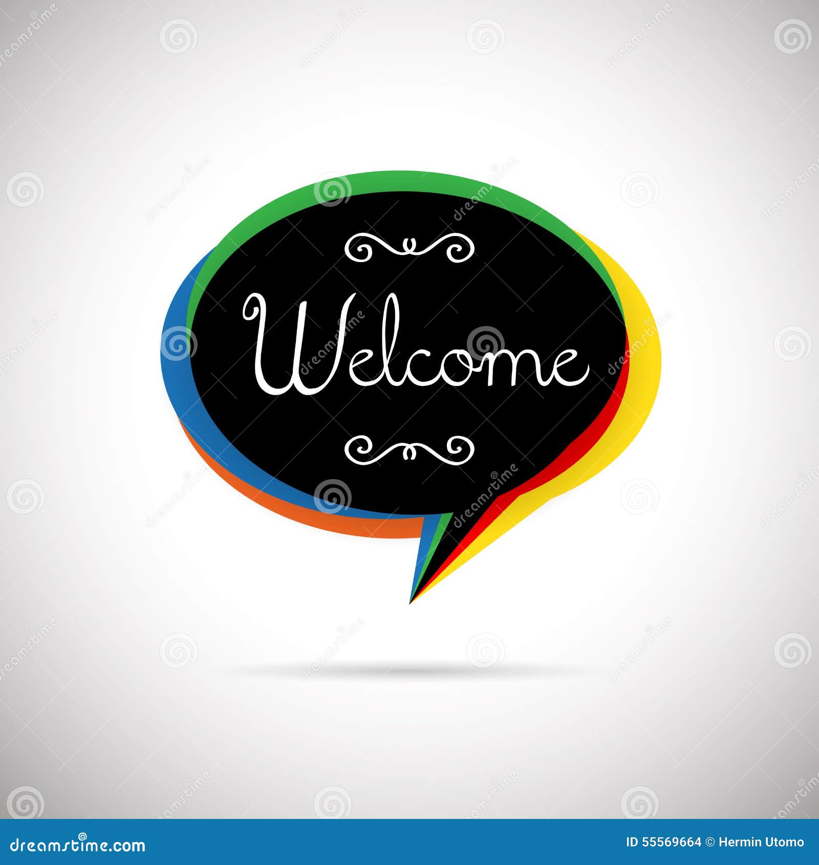 Welcome Bubble stock vector. Illustration of bubble, dark - 55569664