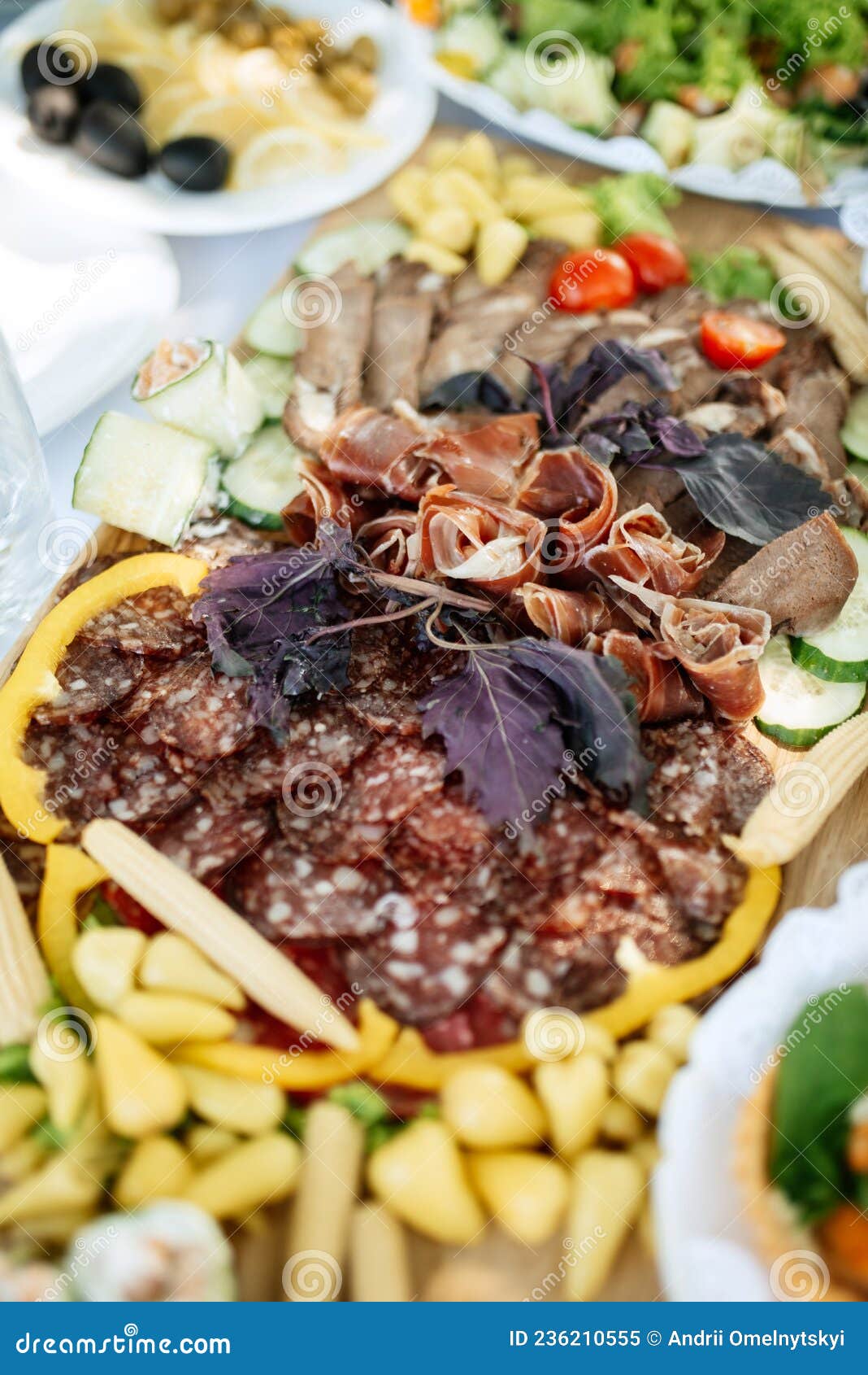 Welcome Buffet with Alcohol and Snacks, Sandwiches Stock Image - Image ...