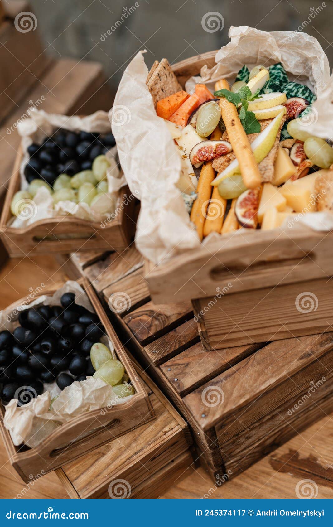 Welcome Buffet with Alcohol and Snacks Stock Image - Image of food ...