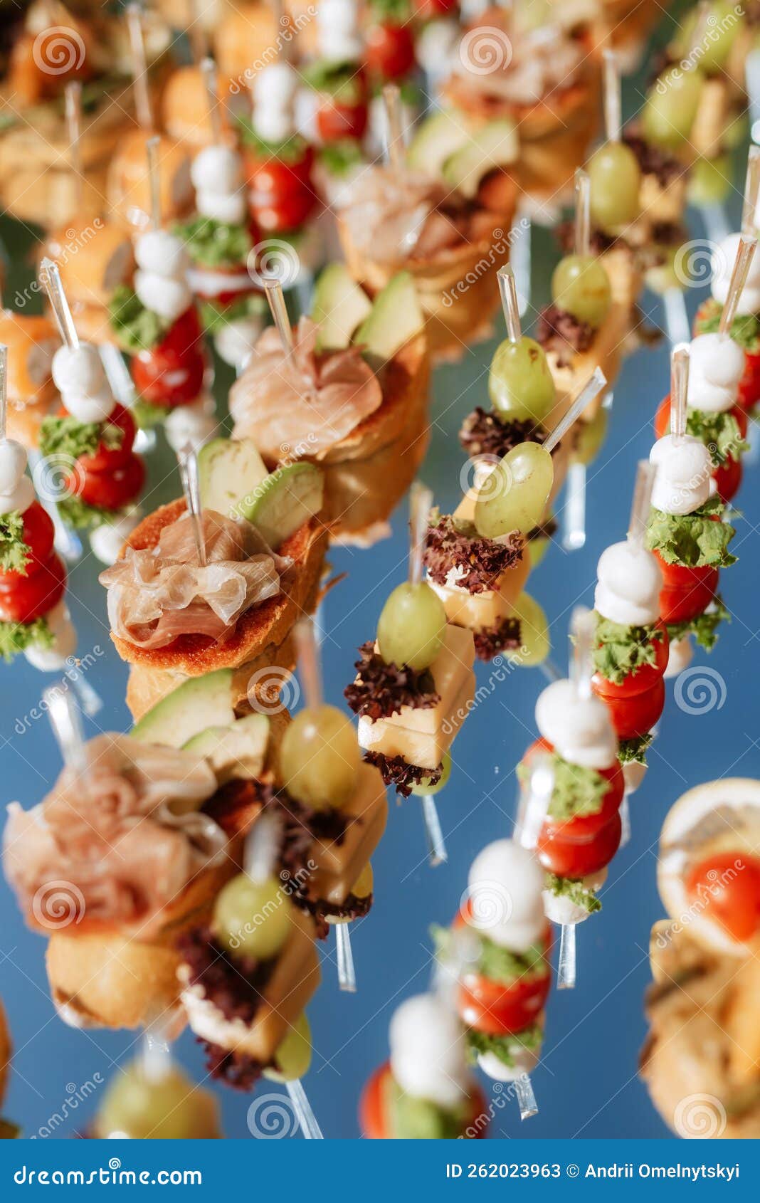 Welcome Buffet with Alcohol and Snacks Stock Image - Image of banquet ...
