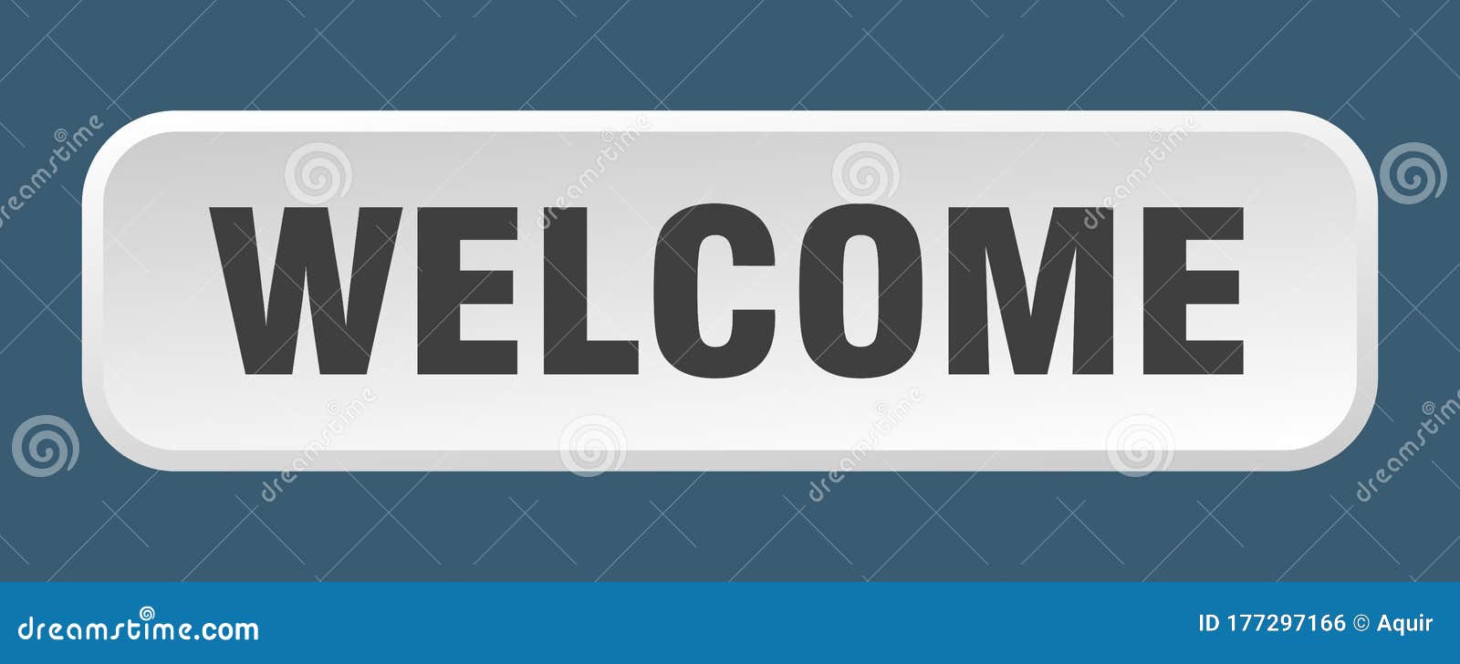 Welcome Button. Welcome Square 3d Push Button Stock Vector ...