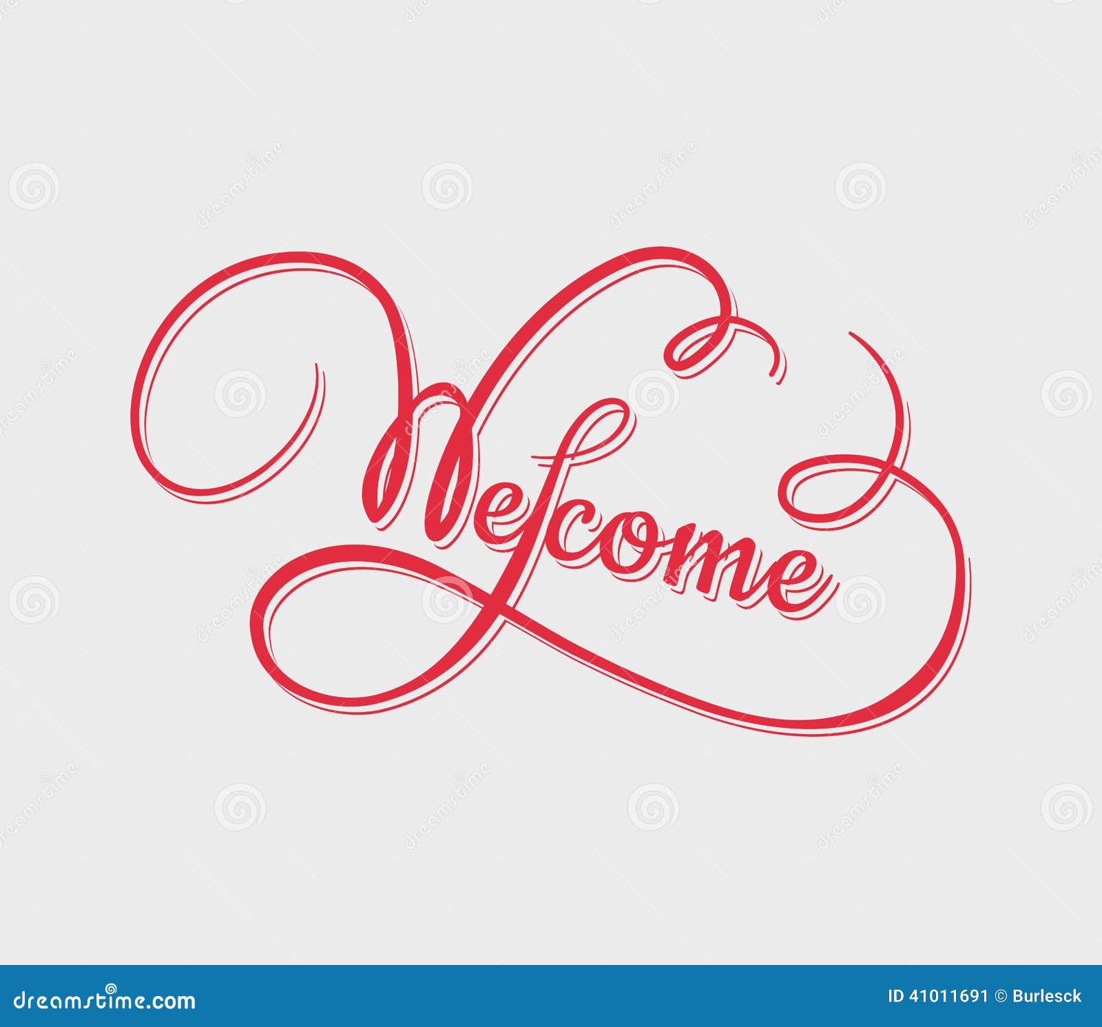 Welcome calligraphy stock vector. Illustration of handwriting - 41011691