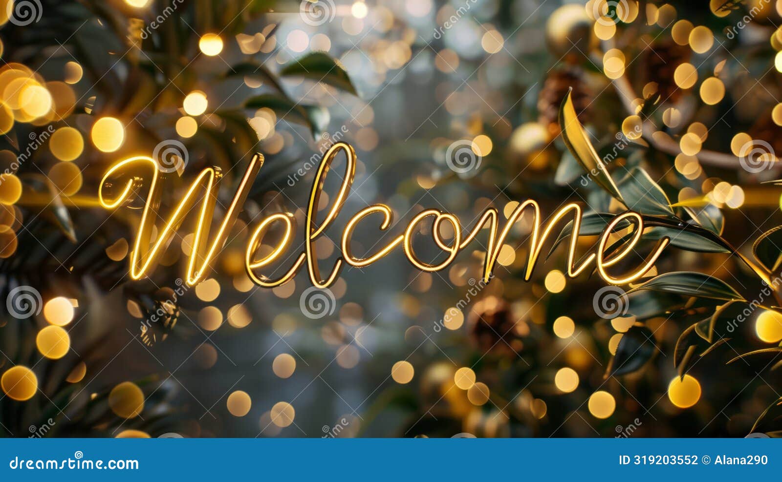 Welcome Calligraphy Text. Font For Sign Of Home And Work. Lettering For ...