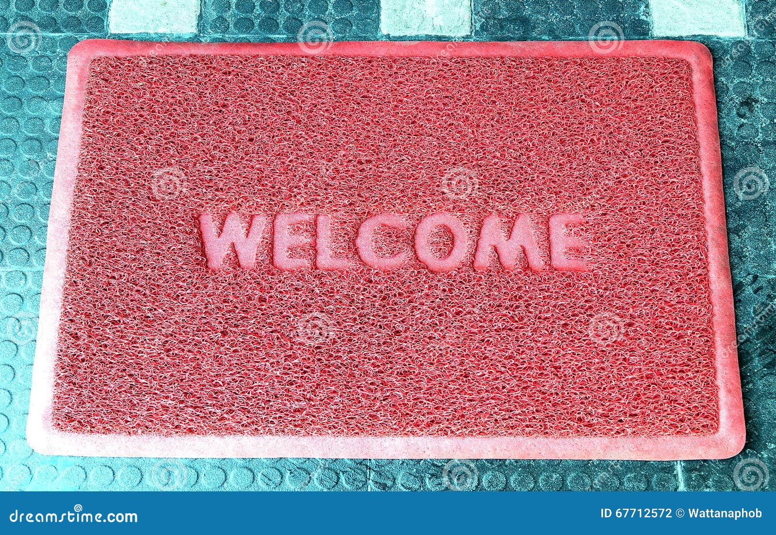 Welcome Capet Isolated on White Background. Stock Photo - Image of ...