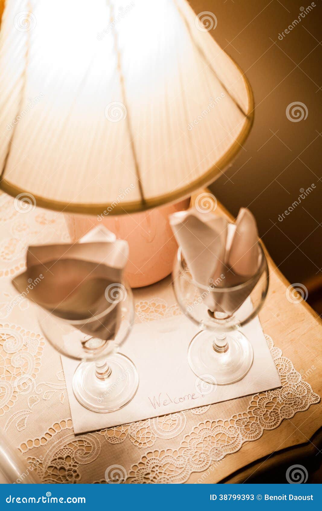 Welcome Card On A Bedside Table Royalty-Free Stock Photo ...