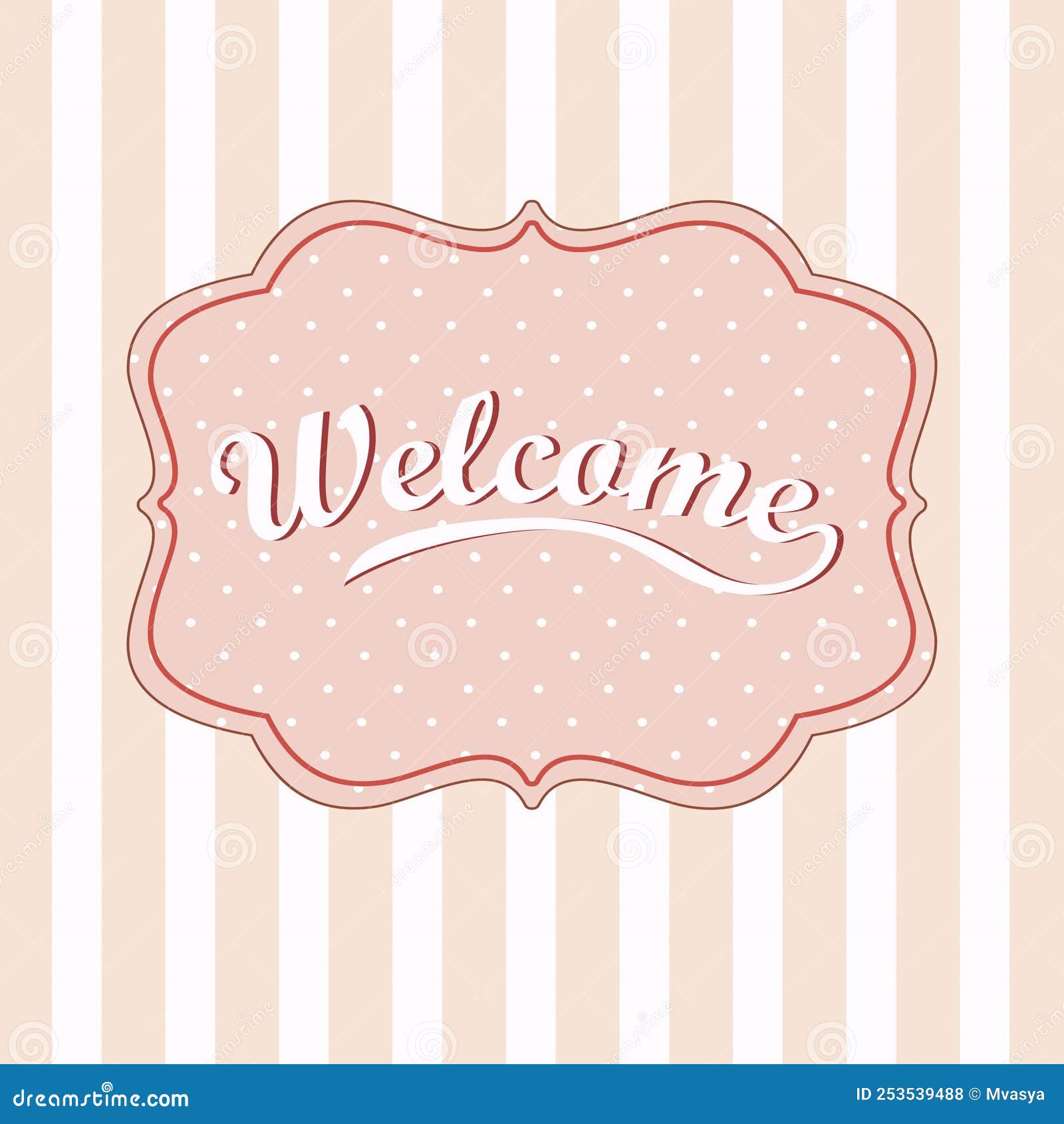 Welcome Card. Vector Template Design. Stock Vector - Illustration of ...