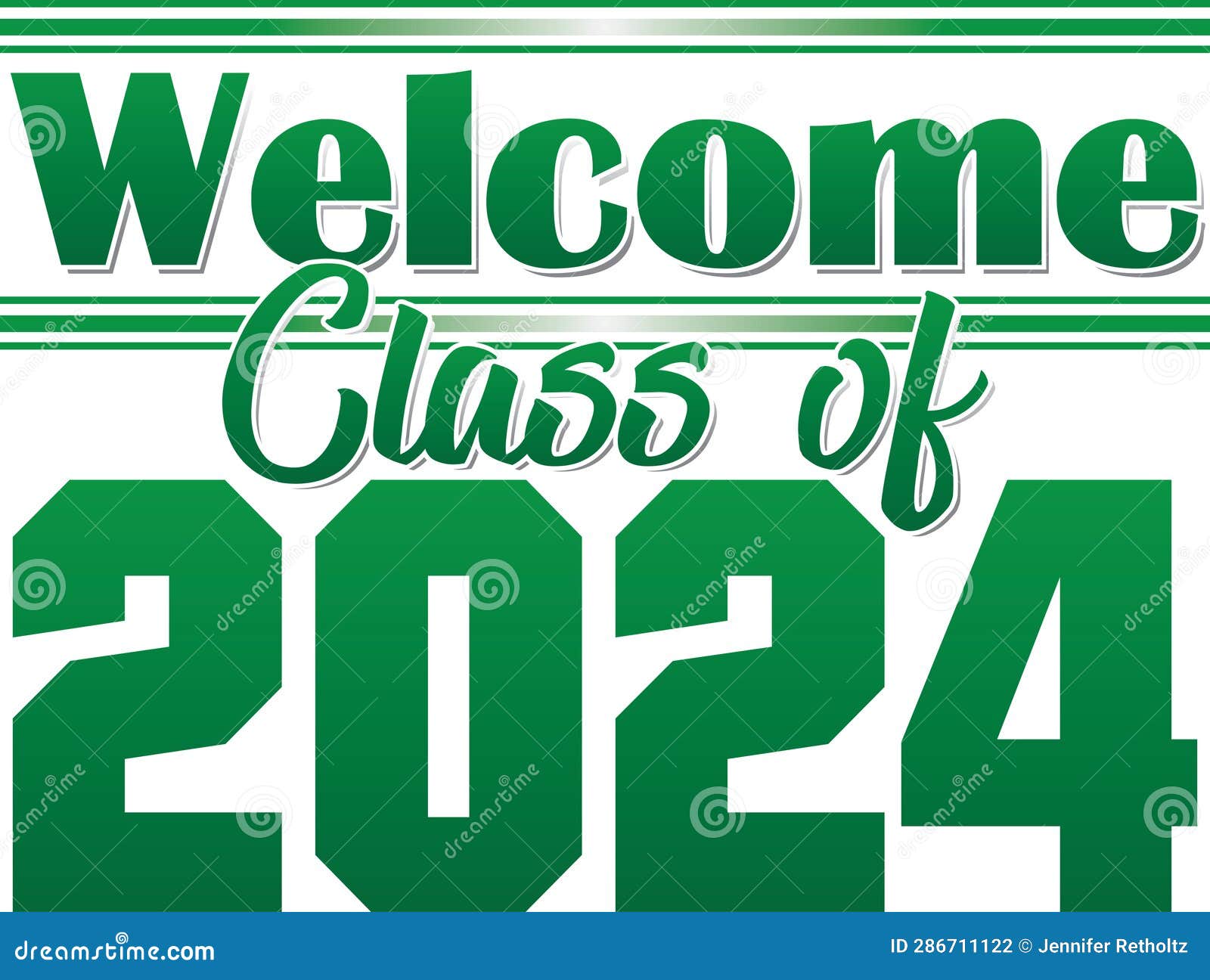Green Welcome Seniors Class Of 2023 Banner Stock Photography ...
