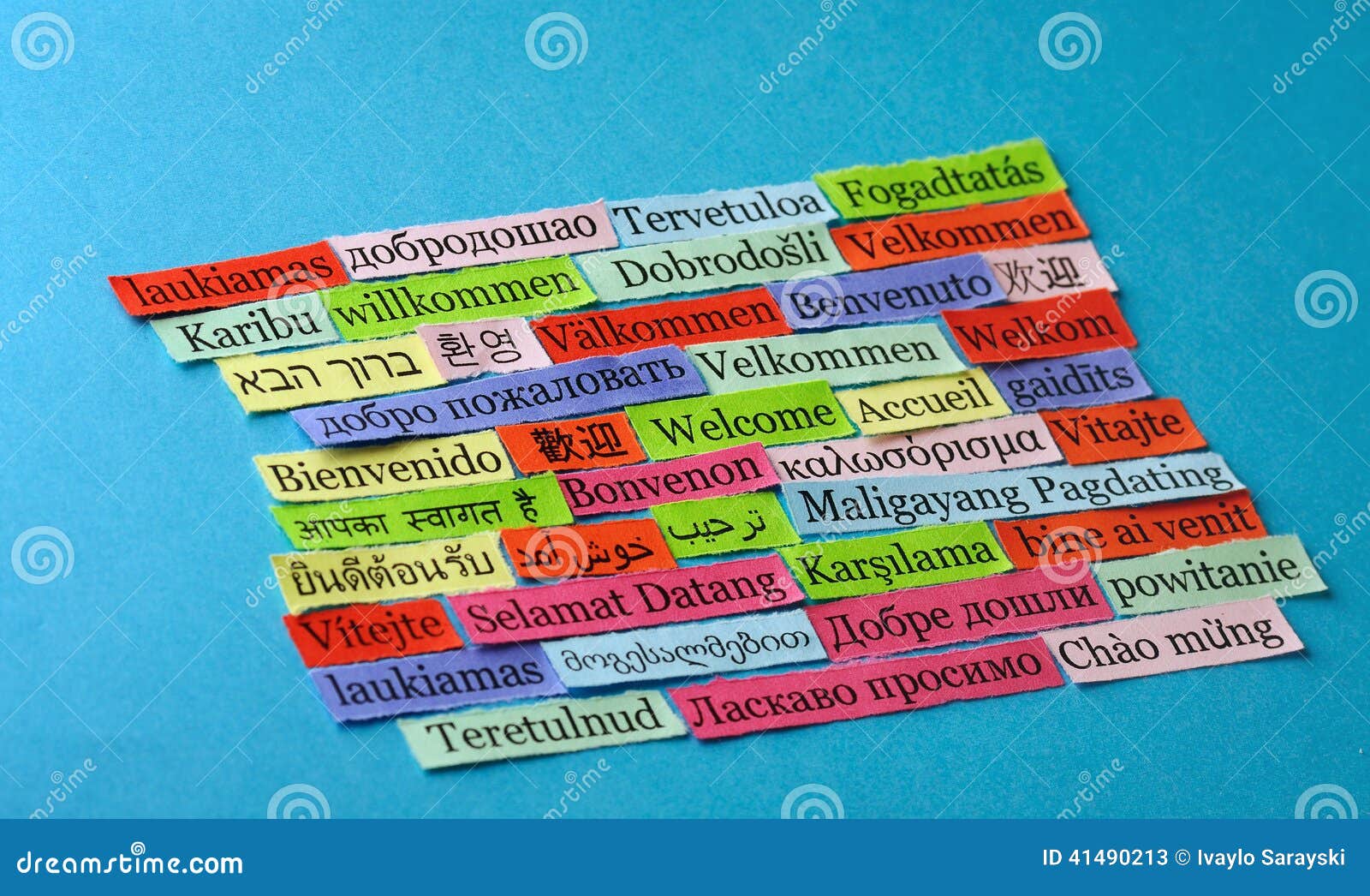 Welcome collage stock image. Image of typography, english - 41490213