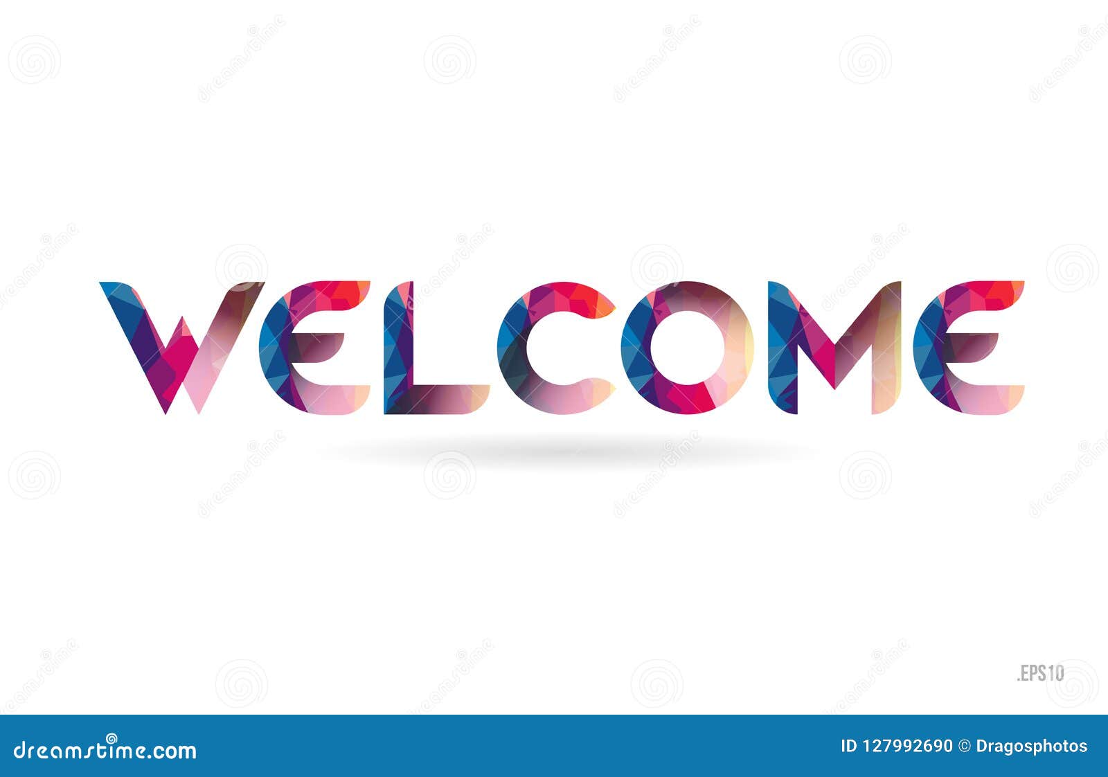 Welcome Colored Rainbow Word Text Suitable for Logo Design Stock Vector ...