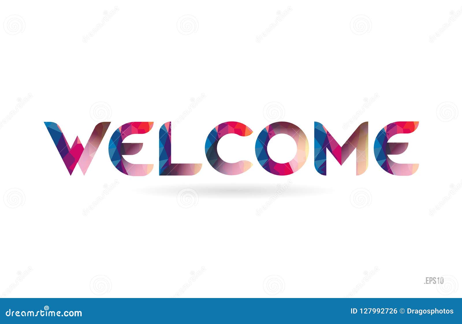 Welcome Colored Rainbow Word Text Suitable for Logo Design Stock Vector ...