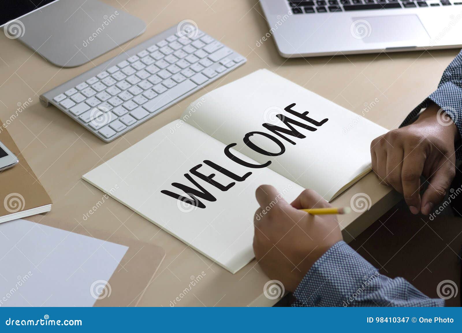 WELCOME Concept Communication Business Open Welcome To the Team Stock ...