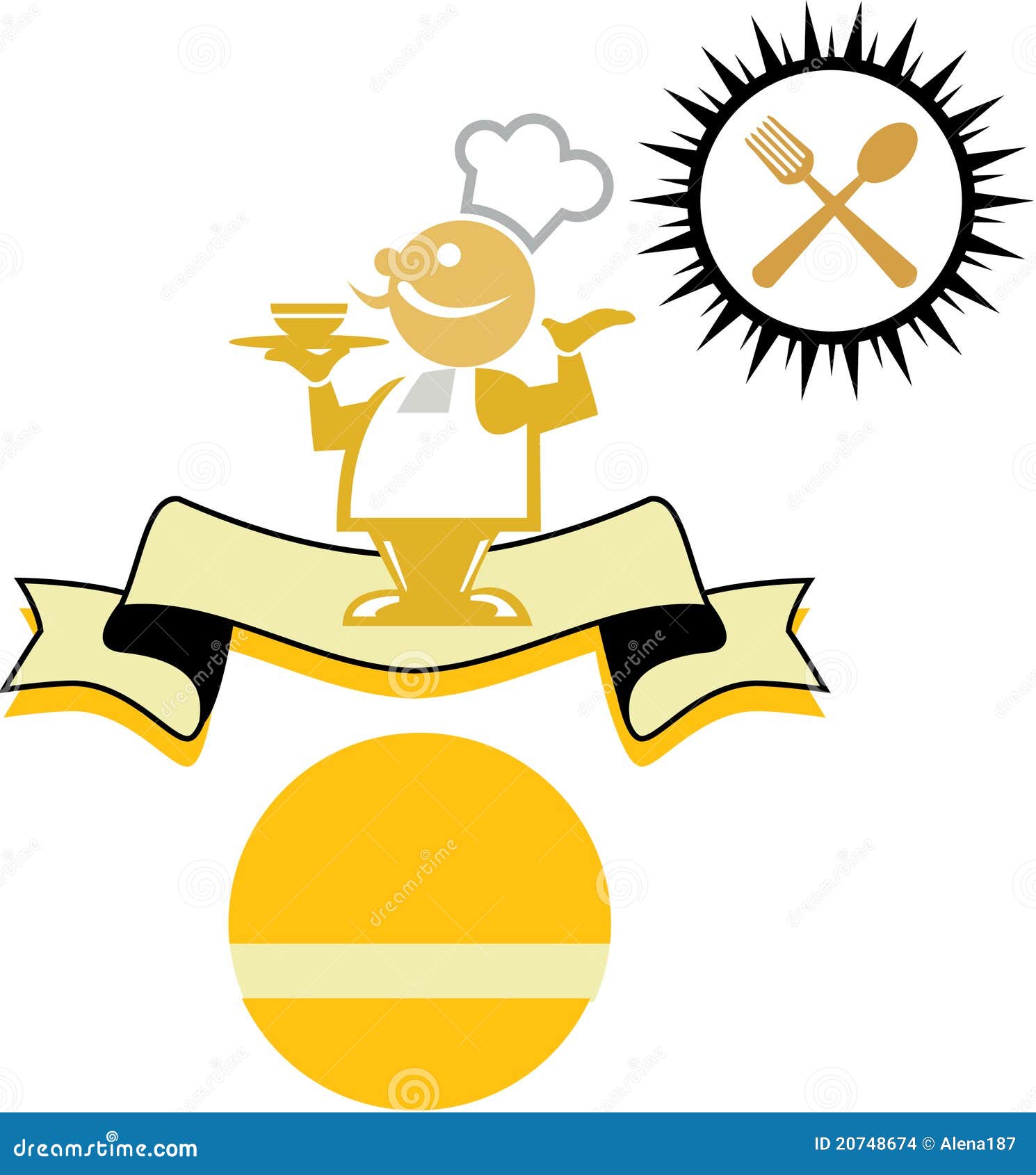 Welcome at cooking stock illustration. Illustration of circle - 20748674