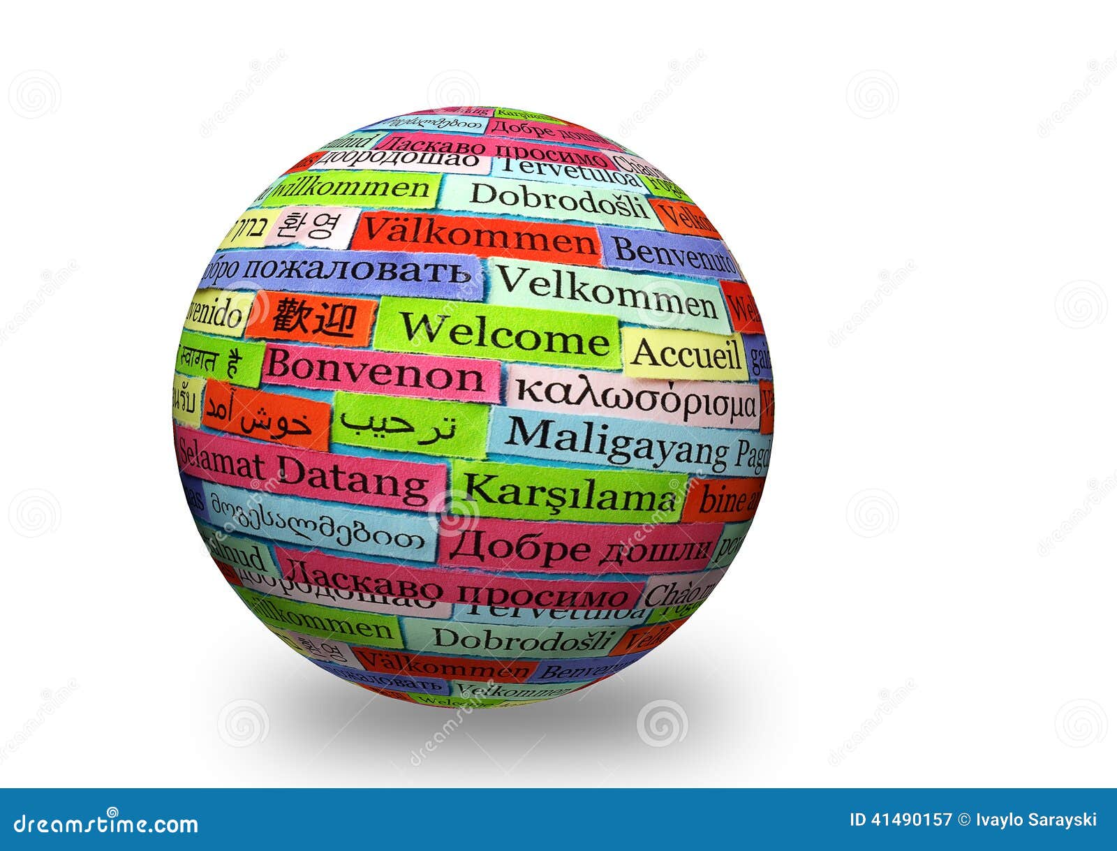 Welcome 3d ball stock image. Image of japanese, greek - 41490157