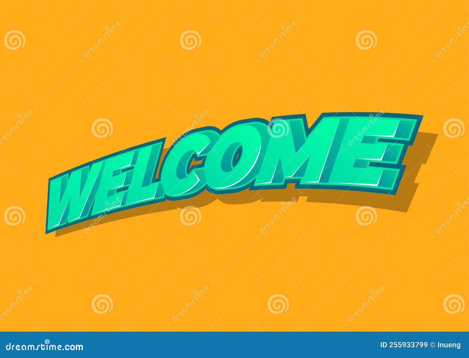 Welcome 3d Text on Orange Background Stock Vector - Illustration of ...