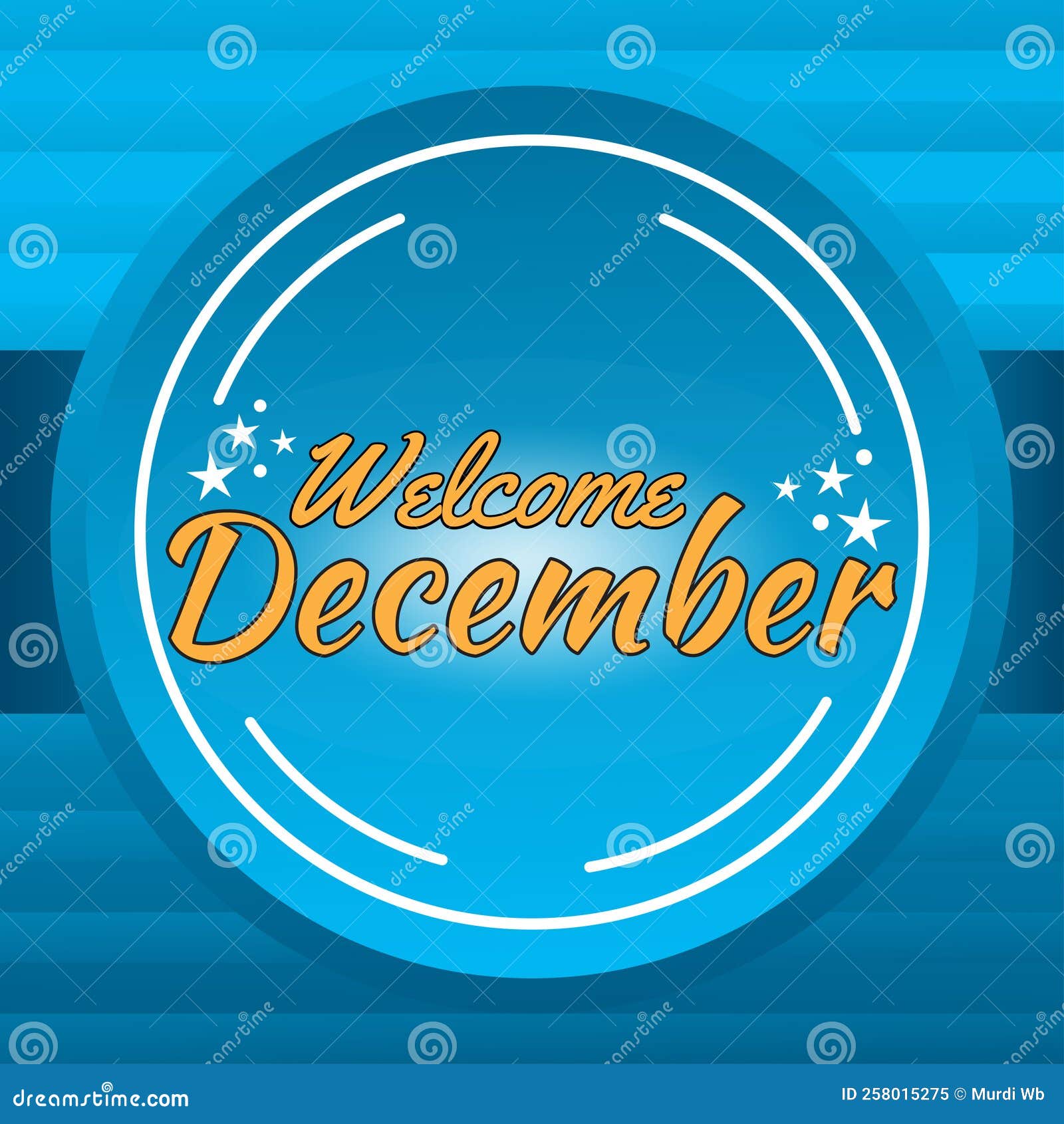 Welcome December Simple Hand Lettering Typography Greeting And ...