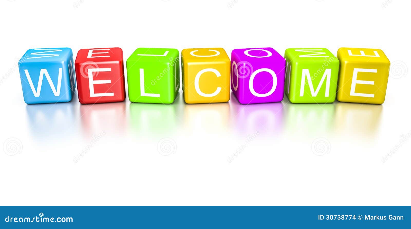 Welcome dice stock illustration. Illustration of block - 30738774
