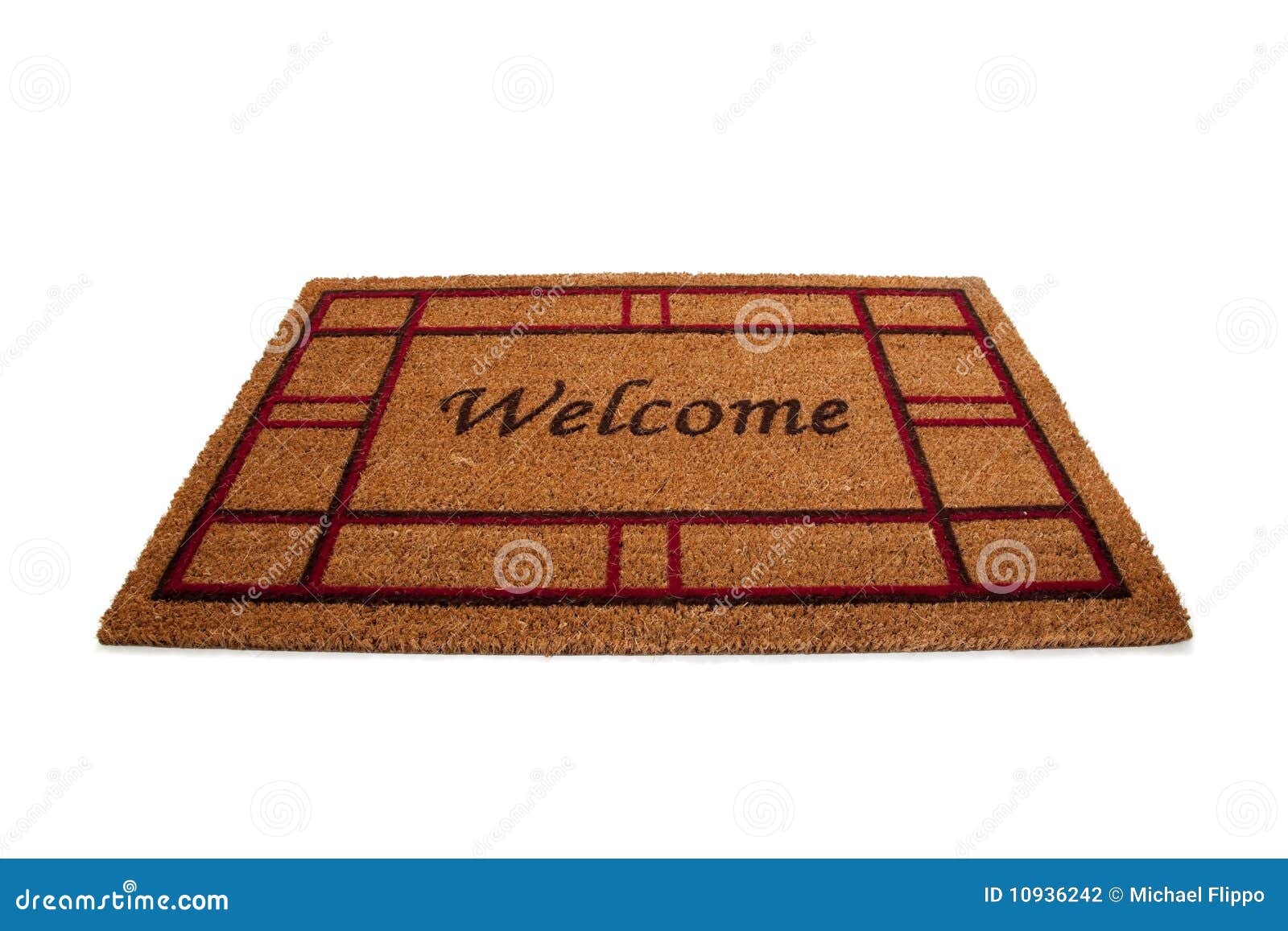 Welcome Doormat or Carpet on White Stock Photo - Image of doormat ...