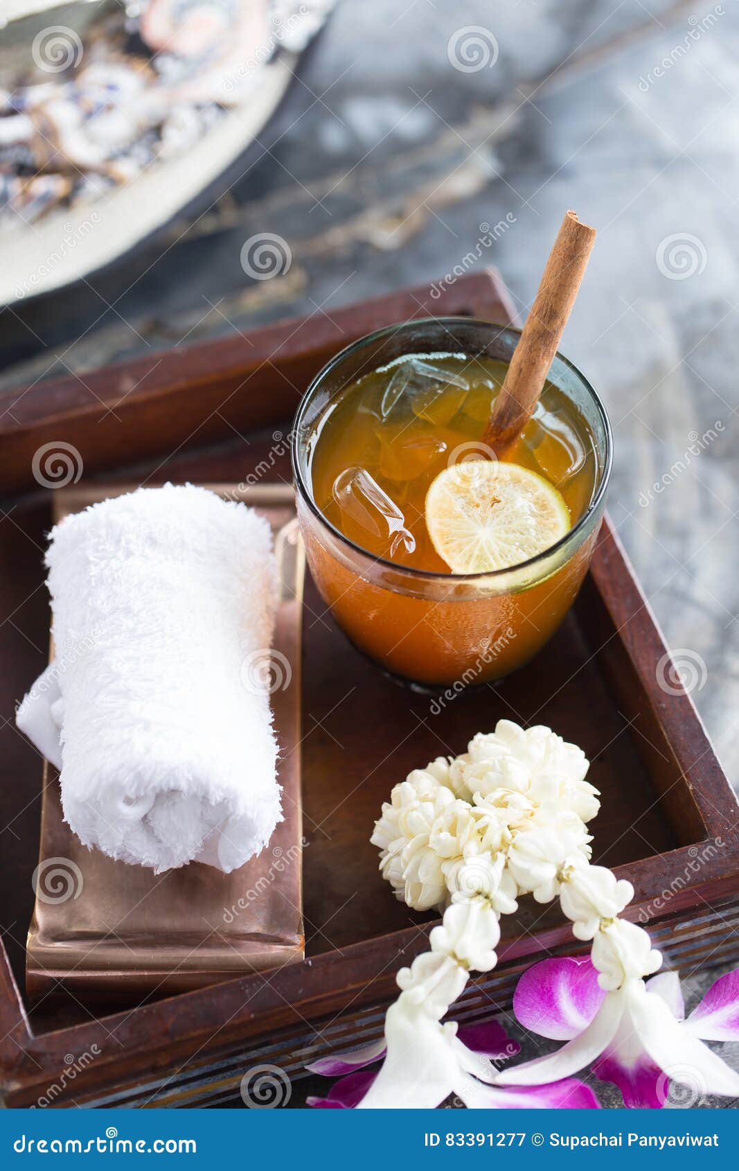 Welcome Drink , Iced Tea with Lemon and Cold Towel Stock Image - Image ... Welcome Drink , Iced Tea with Lemon and Cold Towel Stock Image - Image ...