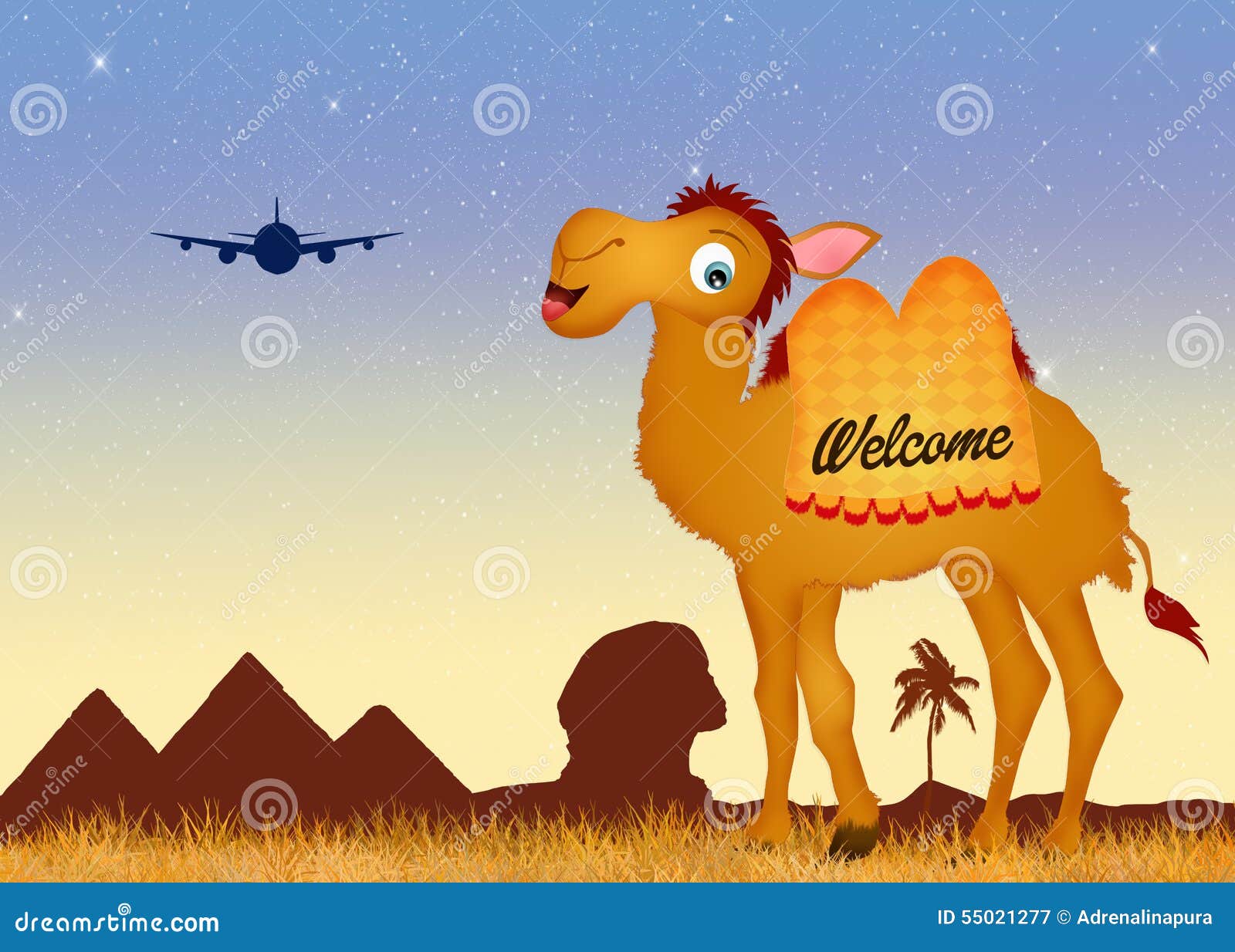 Welcome in Egypt stock illustration. Illustration of exotic - 55021277