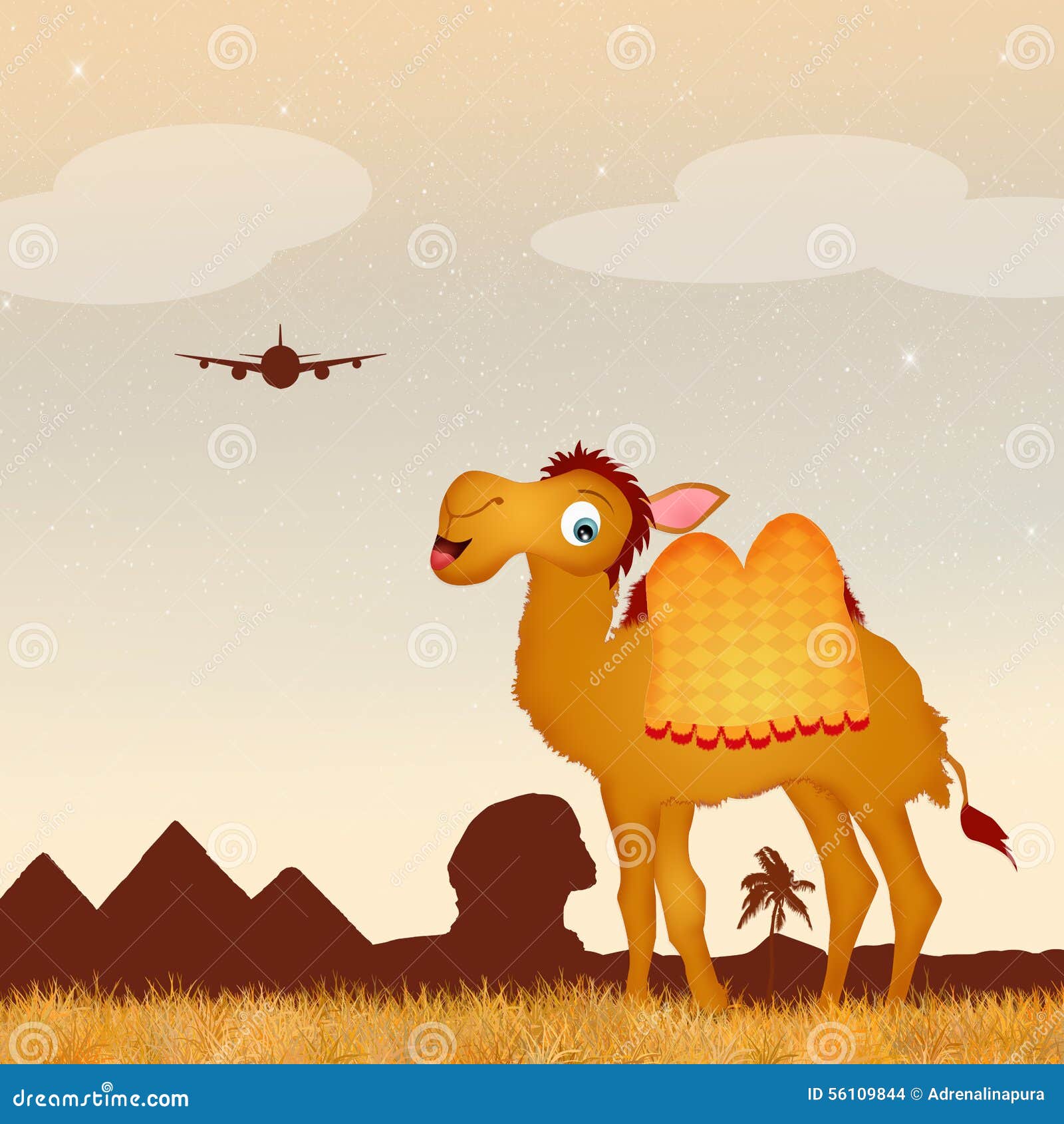 Welcome in Egypt stock illustration. Illustration of nature - 56109844