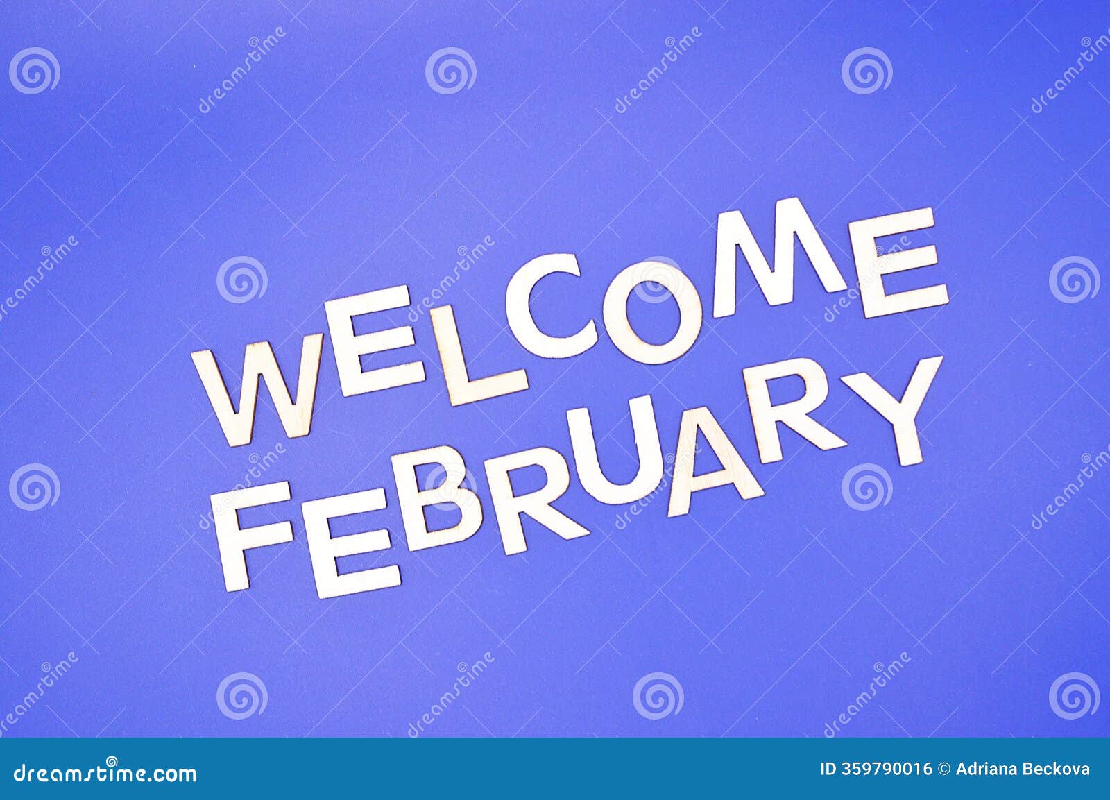 Welcome February Background Stock Photo - Image of poster, text: 359790016