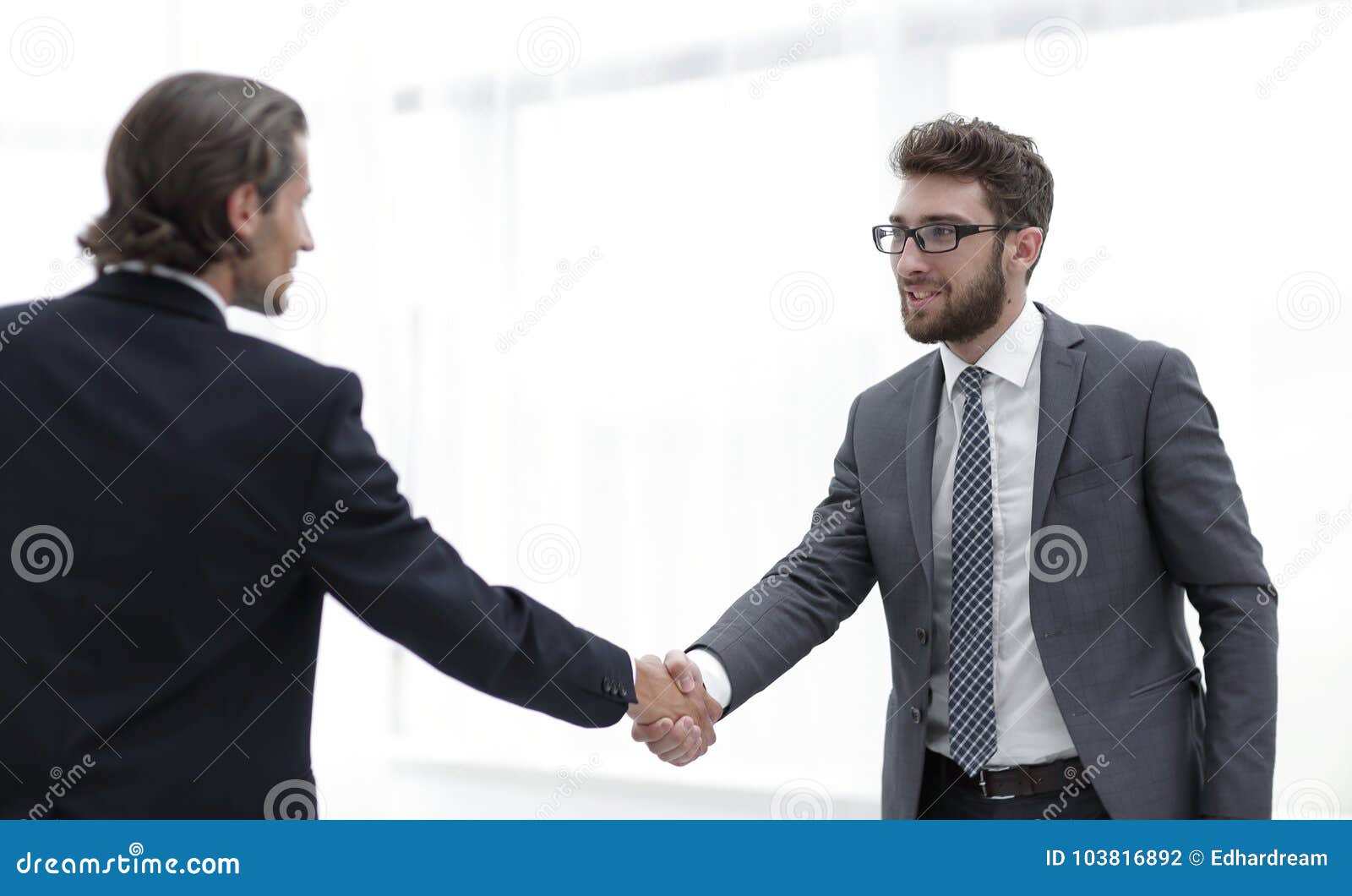 Welcome and Handshake of Business Partners Stock Photo - Image of ...