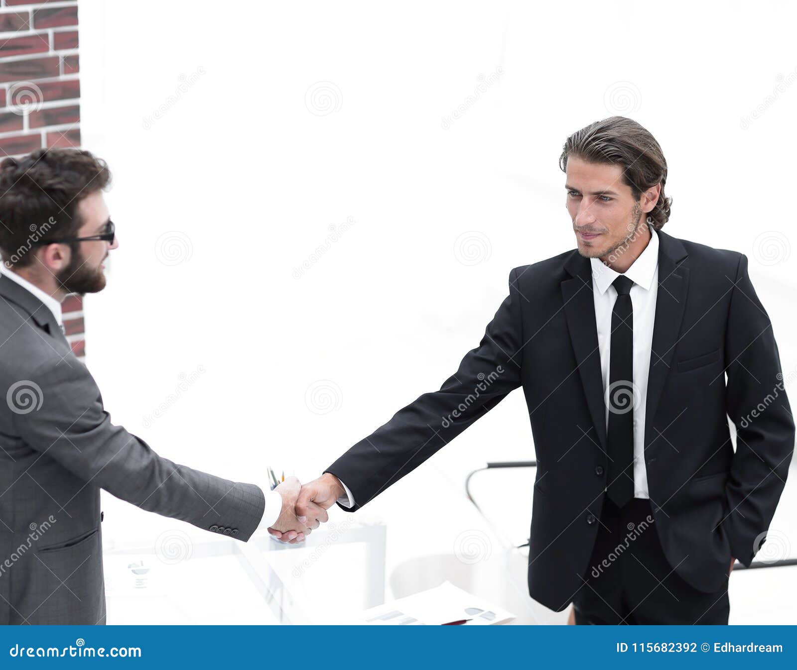 Welcome and Handshake of Business Partners Stock Photo - Image of ...