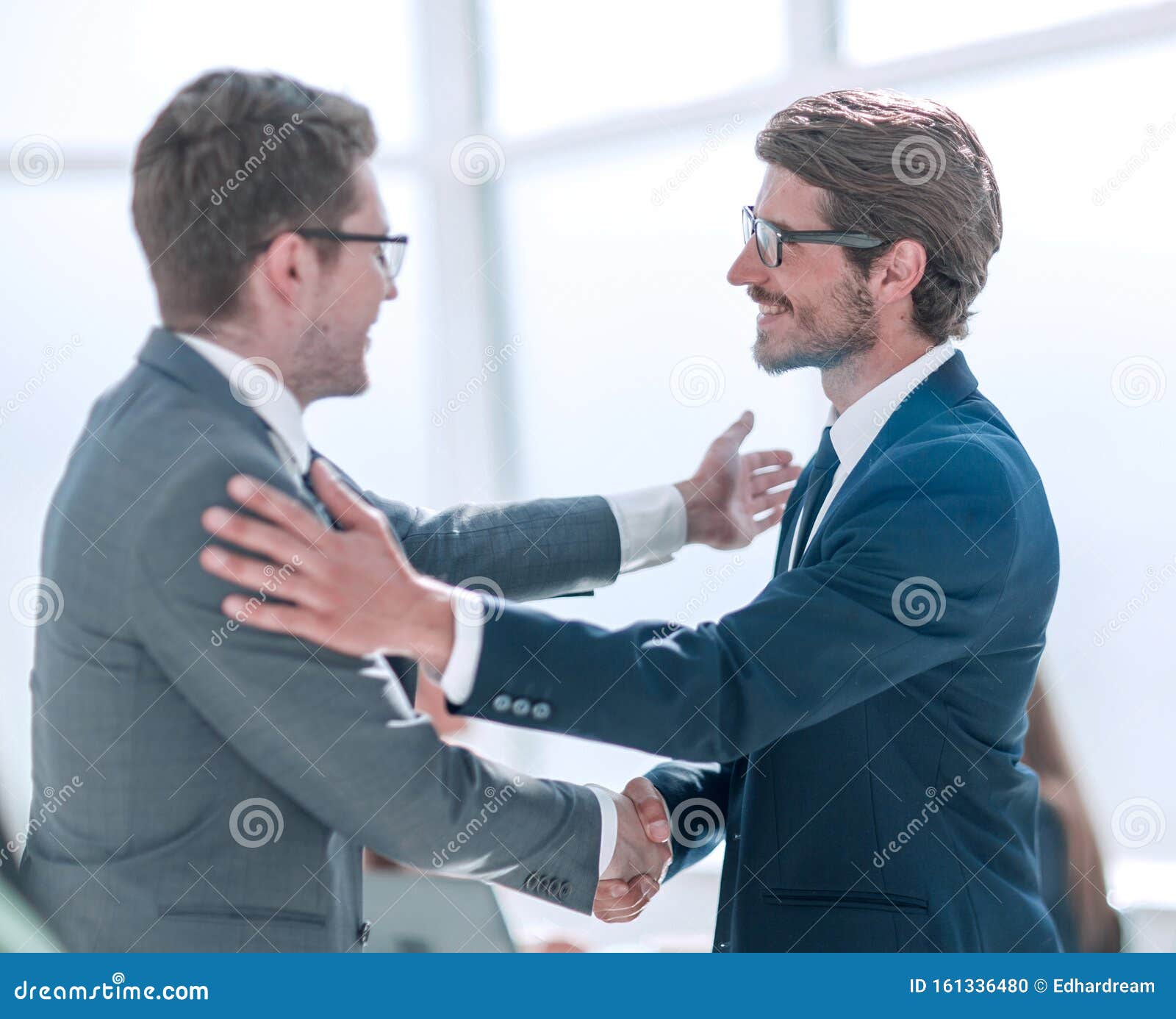 Welcome Handshake Business Partners in the Office Stock Photo - Image ...