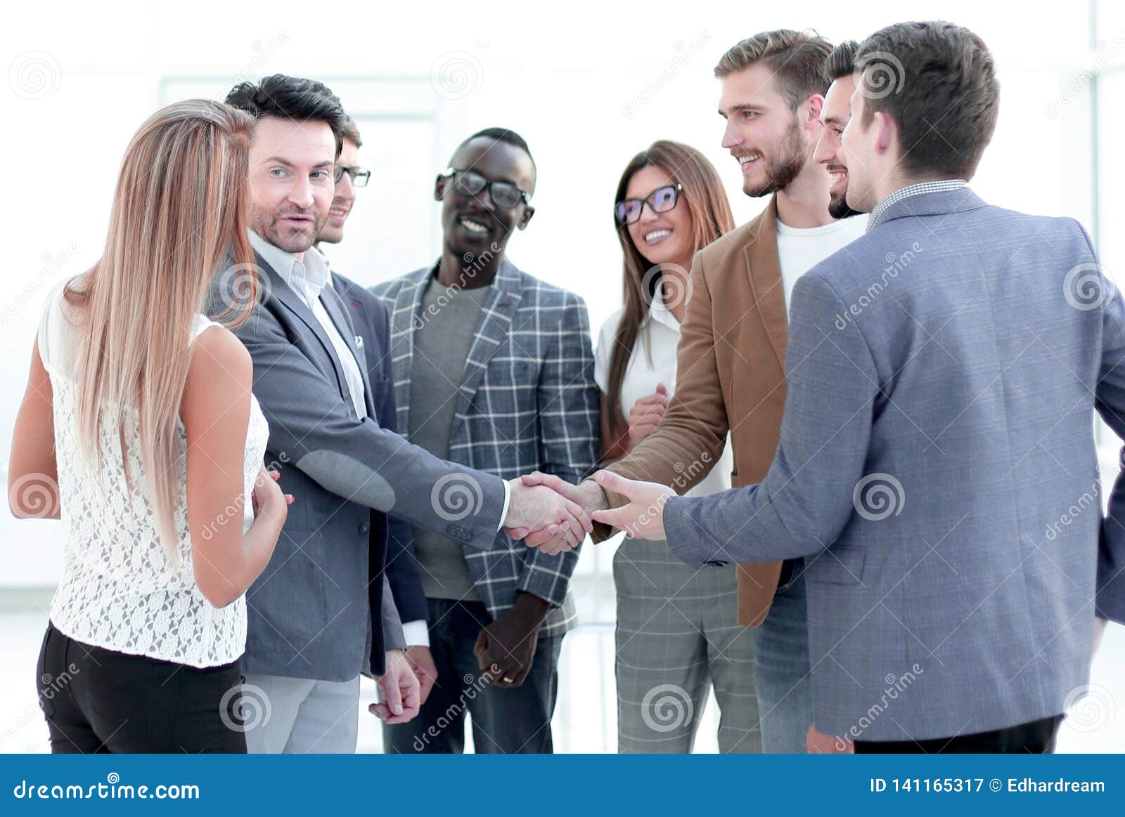 Welcome and Handshake of Business Partners Stock Image - Image of ...
