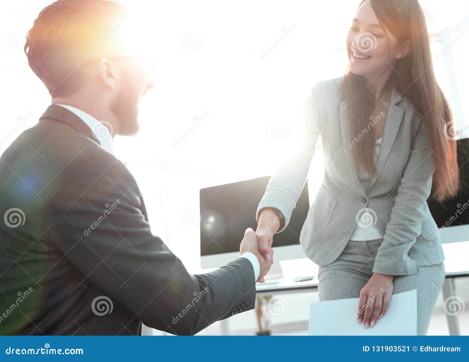 Welcome and Handshake of Business People Stock Image - Image of ...