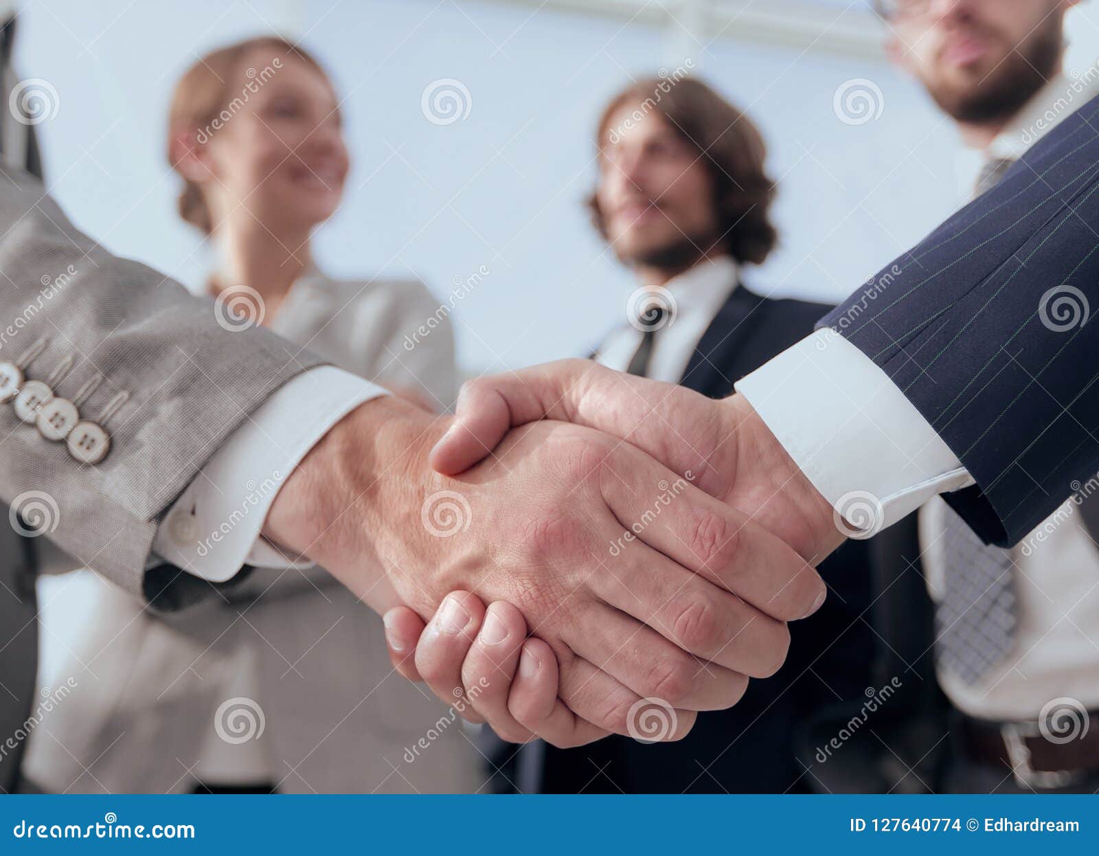 Welcome and Handshake Business People Stock Photo - Image of human ...