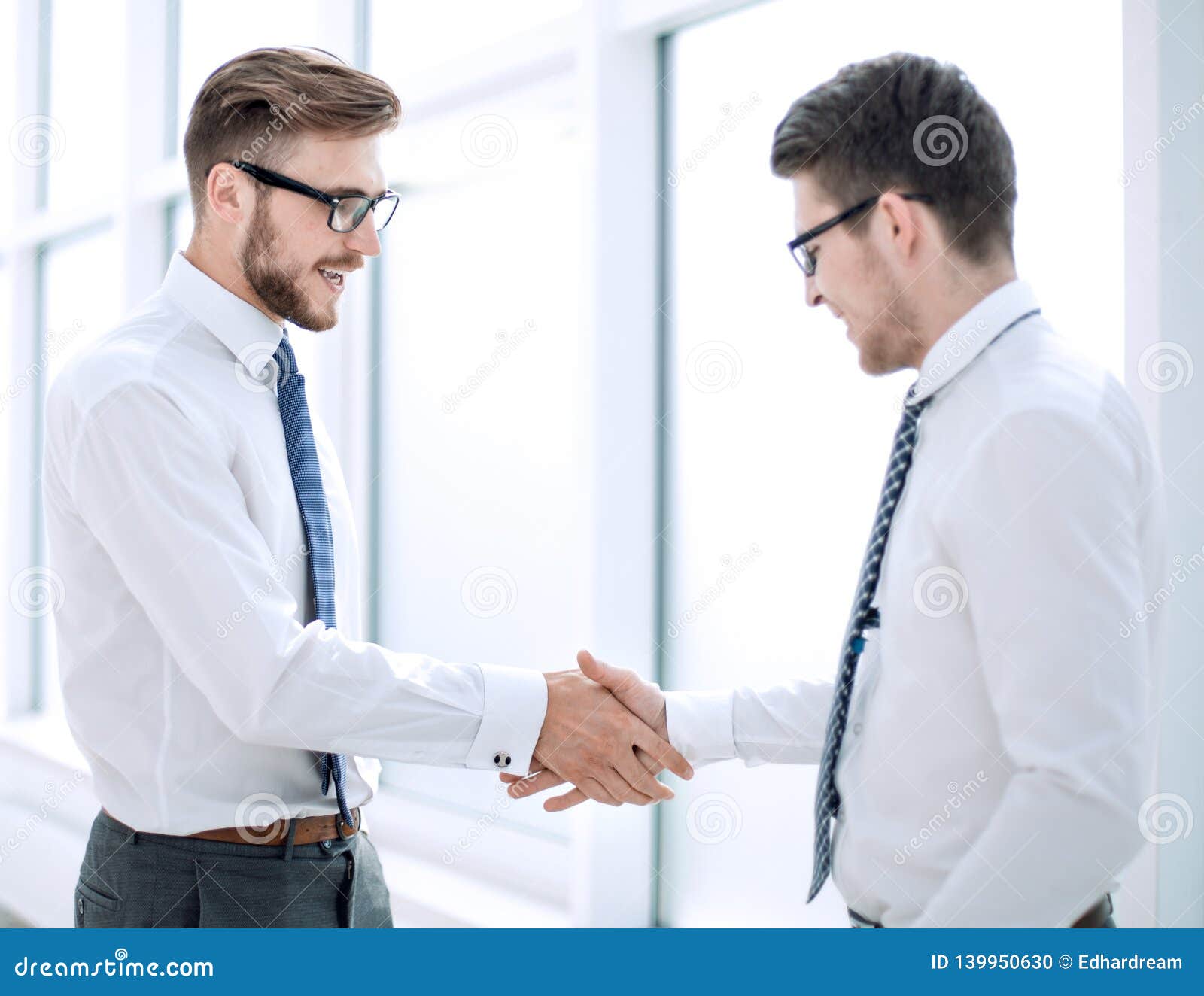 Welcome Handshake of the Staff in the Office Stock Photo - Image of ...