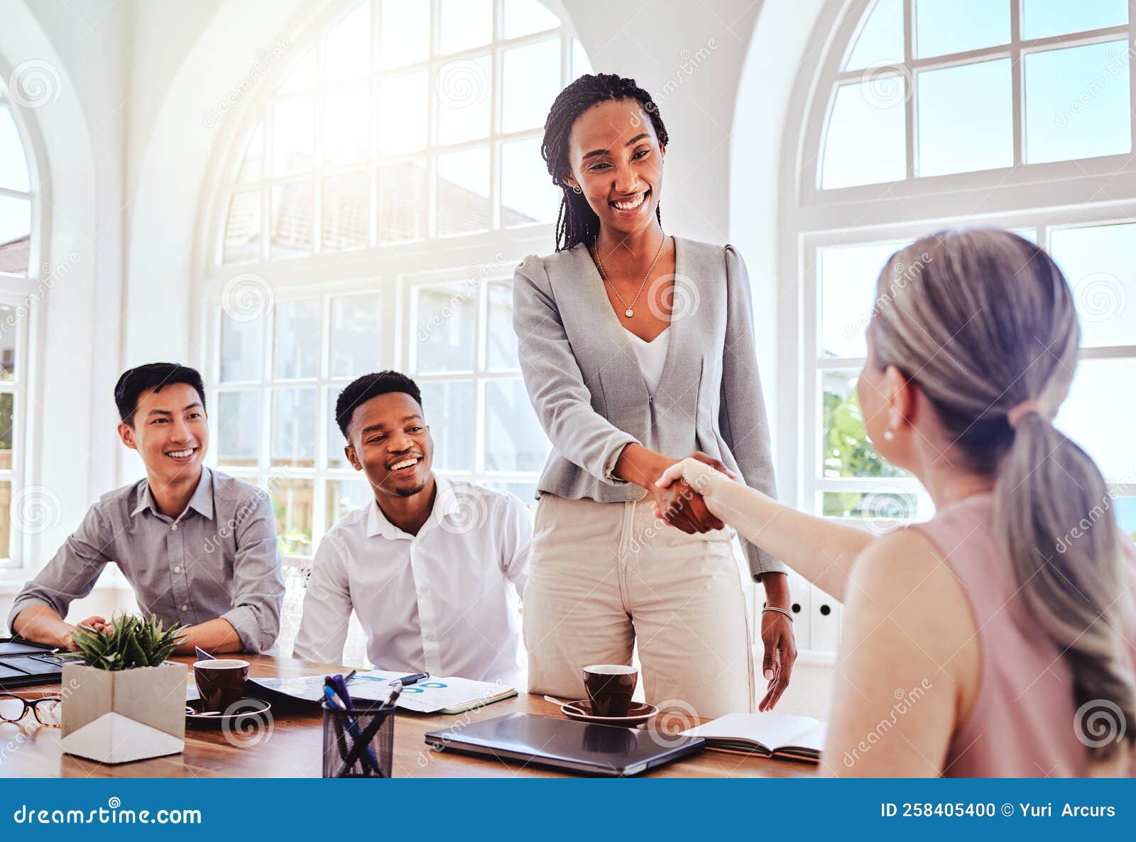 Welcome Handshake, Teamwork And CEO In Business Meeting Agreement ... Welcome Handshake, Teamwork And CEO In Business Meeting Agreement ...