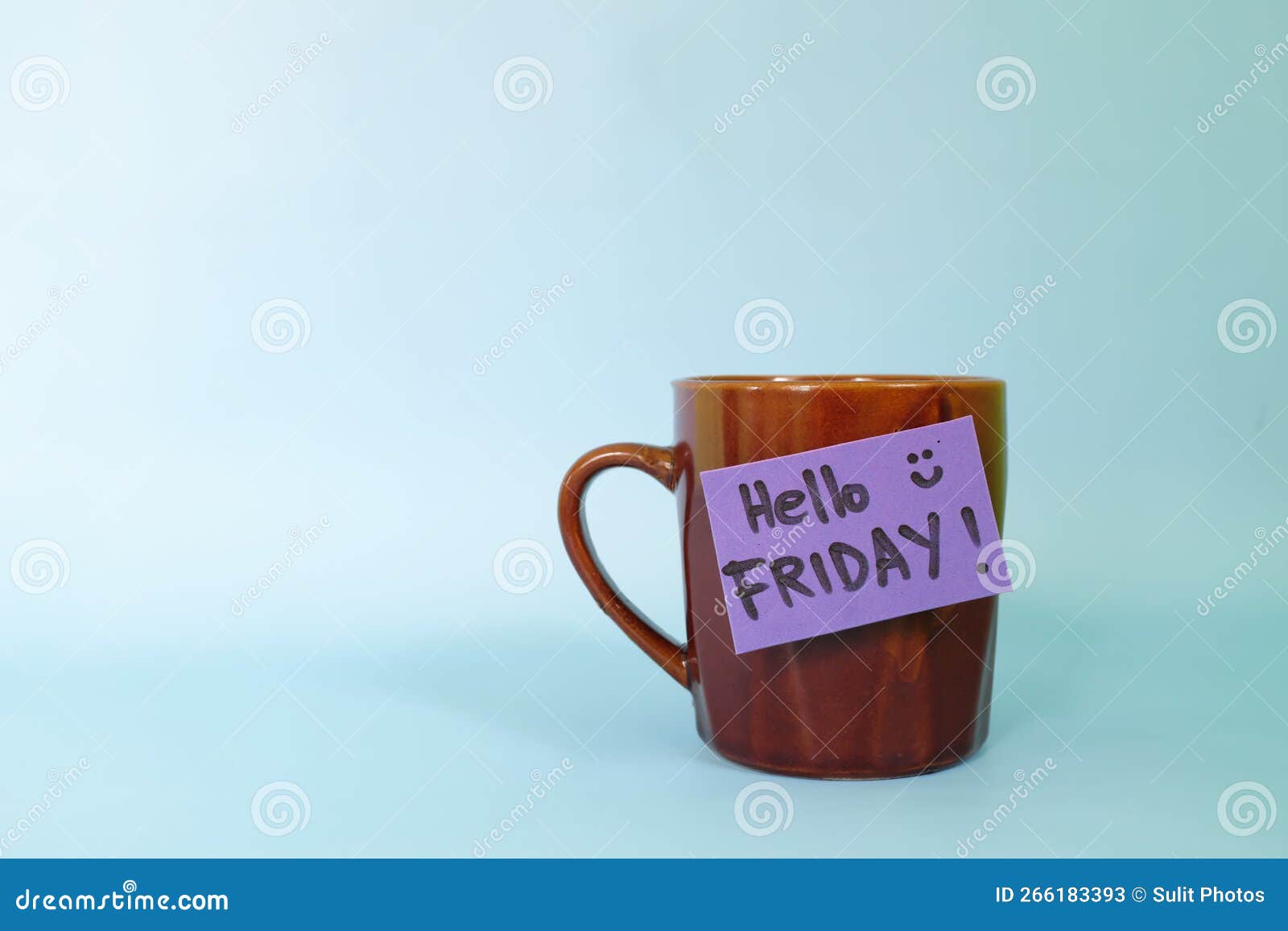 Welcome, Hello and Happy Friday Concept. Selective Focus of Coffee Cup ...