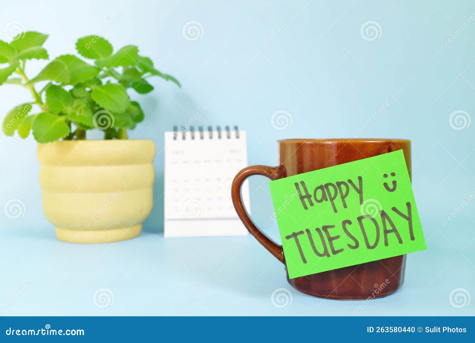 Welcome, Hello and Happy Tuesday Concept. Selective Focus of Coffee Cup ...