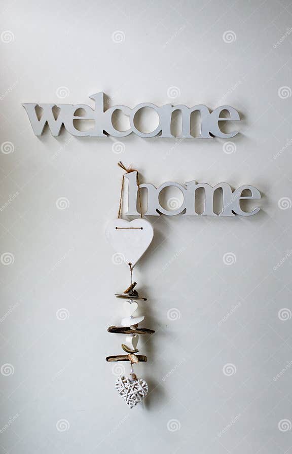 Welcome home stock photo. Image of hearts, rope, vintage - 17725022