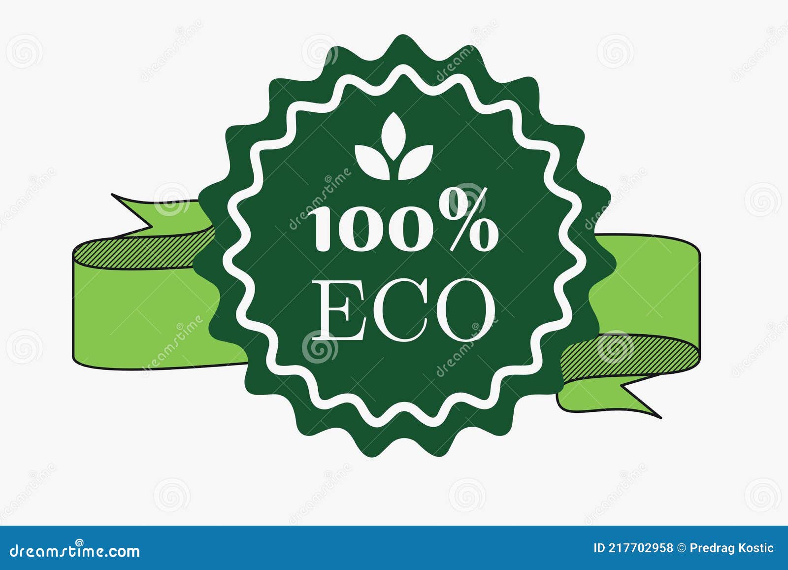100 eco certificate . stock illustration. Illustration of green - 217702958