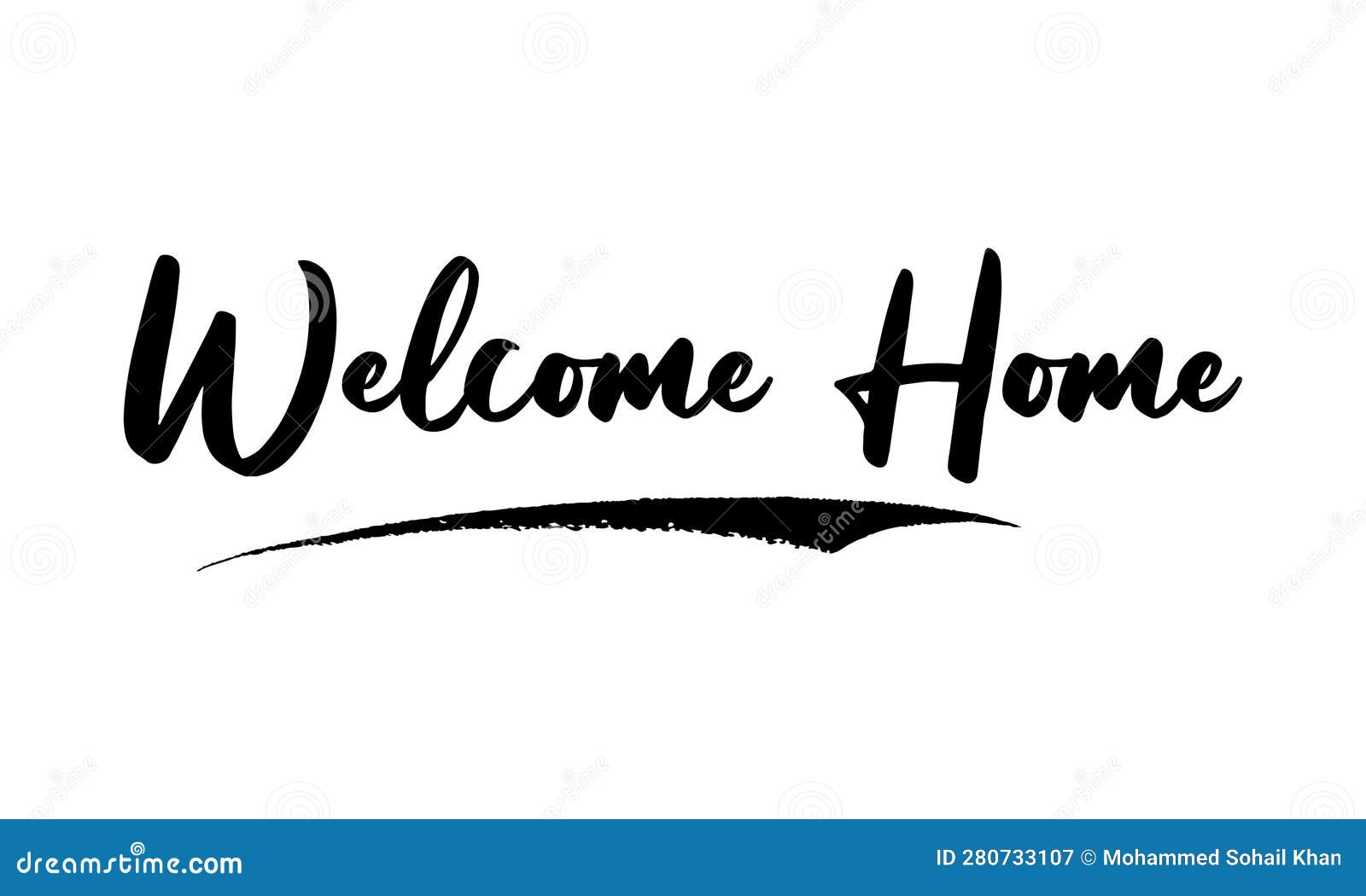 Welcome Home Bold Typography Lettering Text Vector Design Quote Stock ...